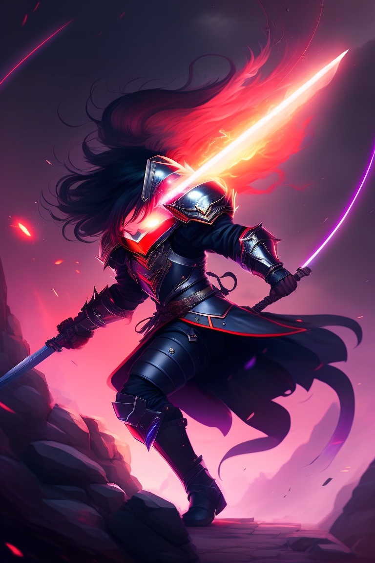 Lexica - Anime style boy black hair, medieval knight cloths, holding ...