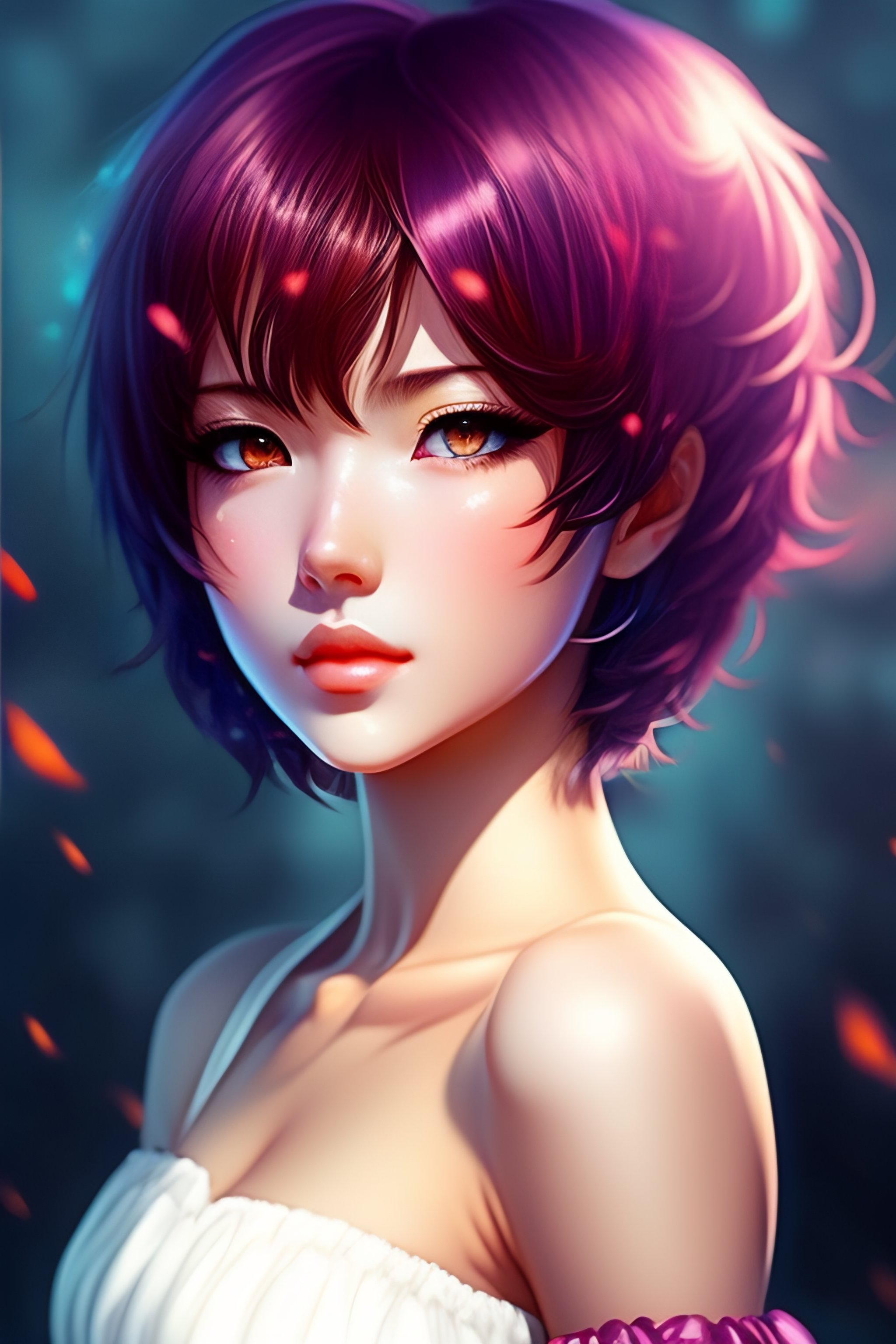 Lexica - Create a high resolution artwork of Anime Girl with Blue Eyes ...