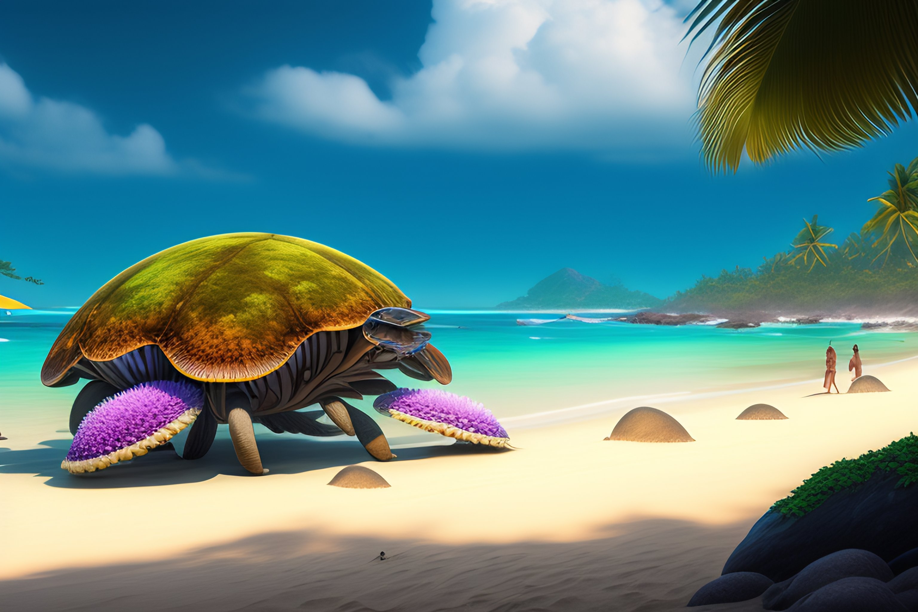 Lexica - Giant shells clams monsters and coconut crabs on tropical ...