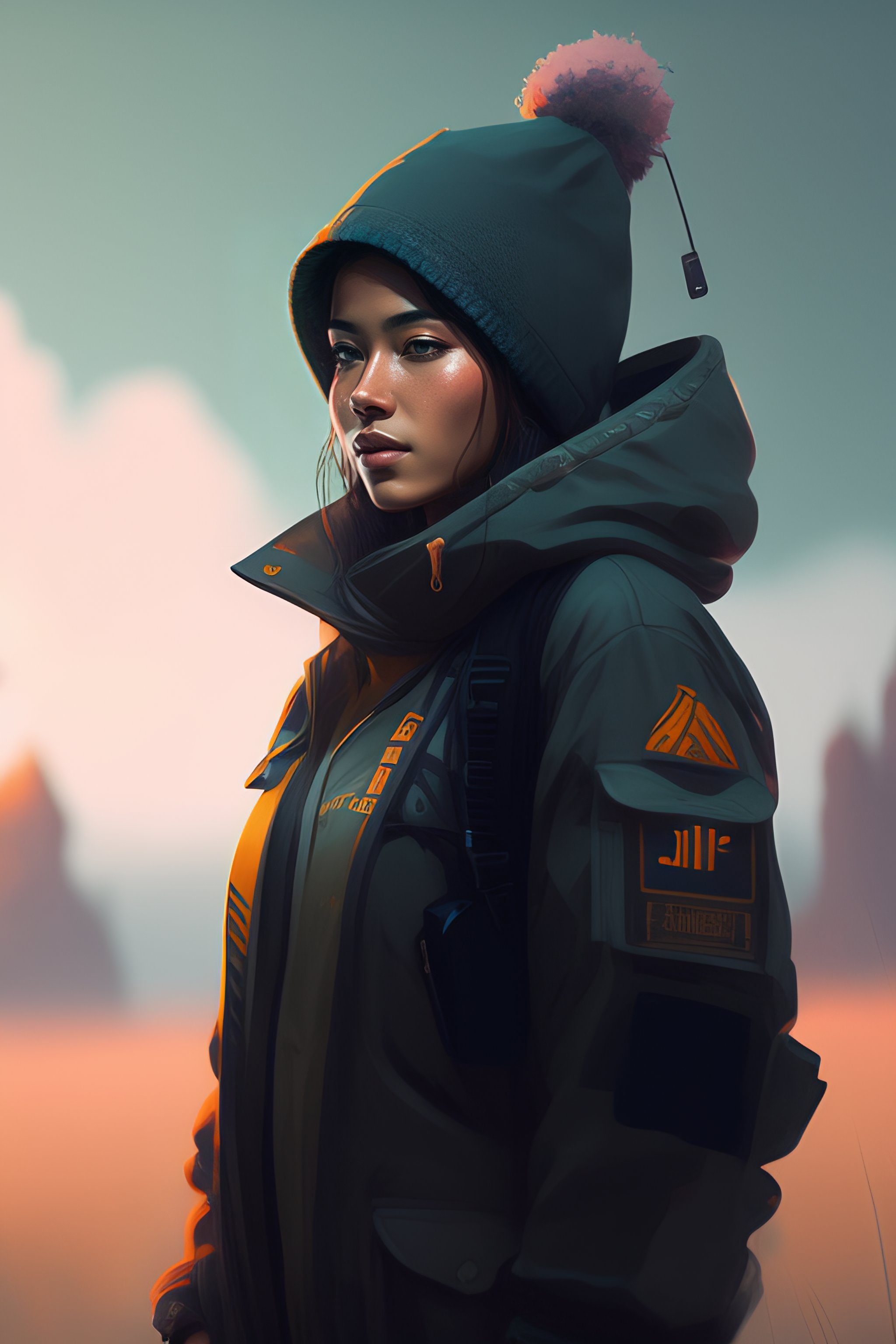 Lexica - Medium shot of a typical character in the style of ismail inceoglu