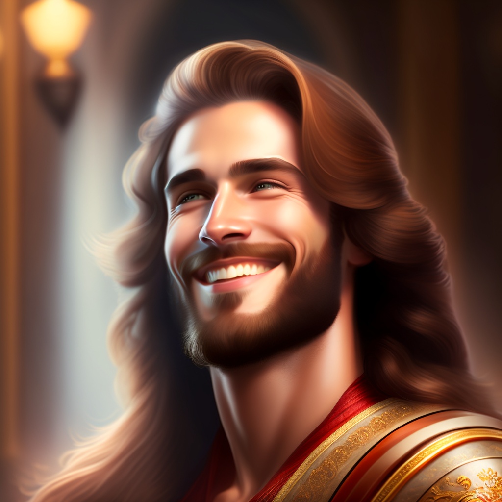 Lexica - Jesus christ, handsome, generous, light smile, that conveys ...