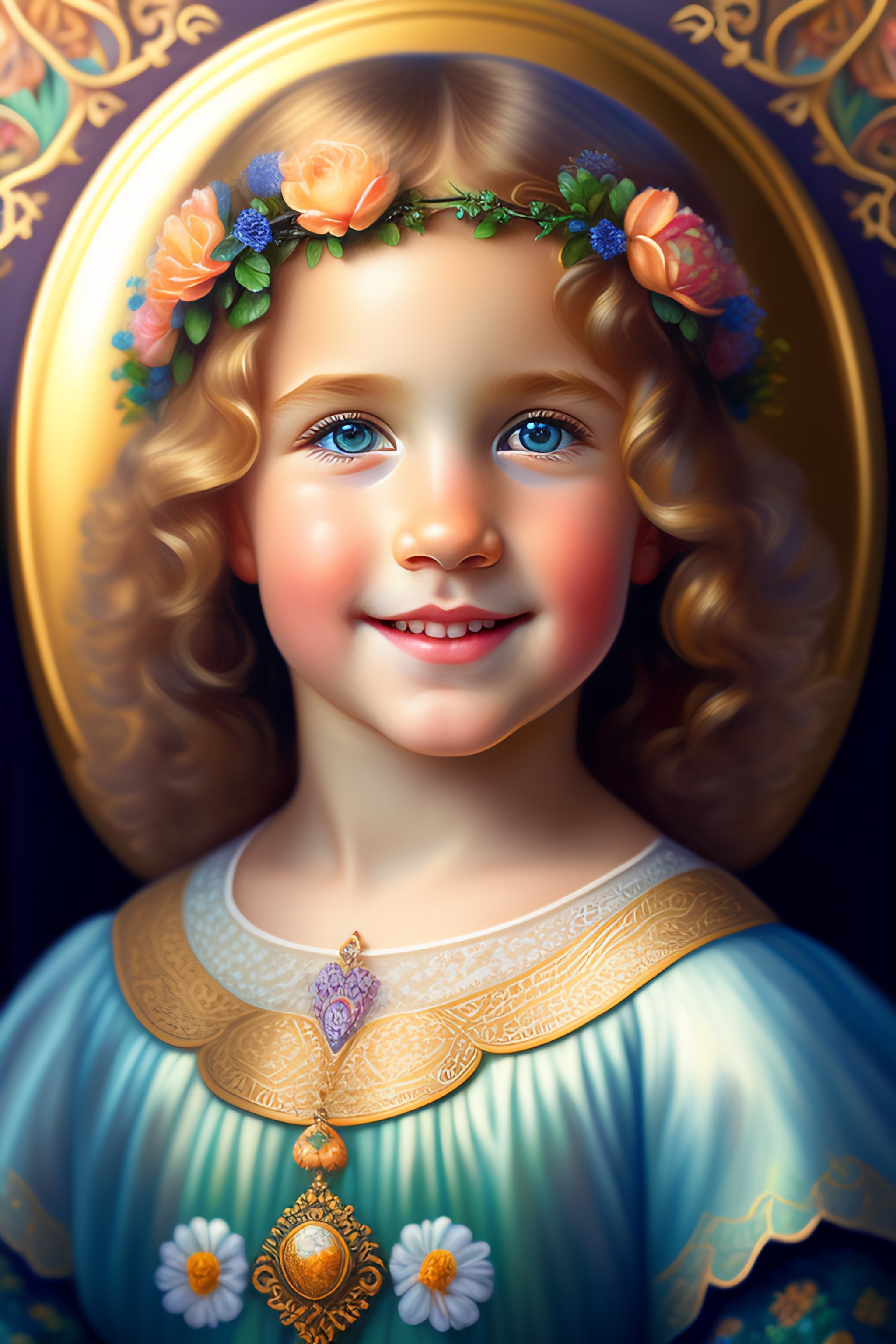 Lexica - Highly detailed full bust portrait, short haired blond curly ...