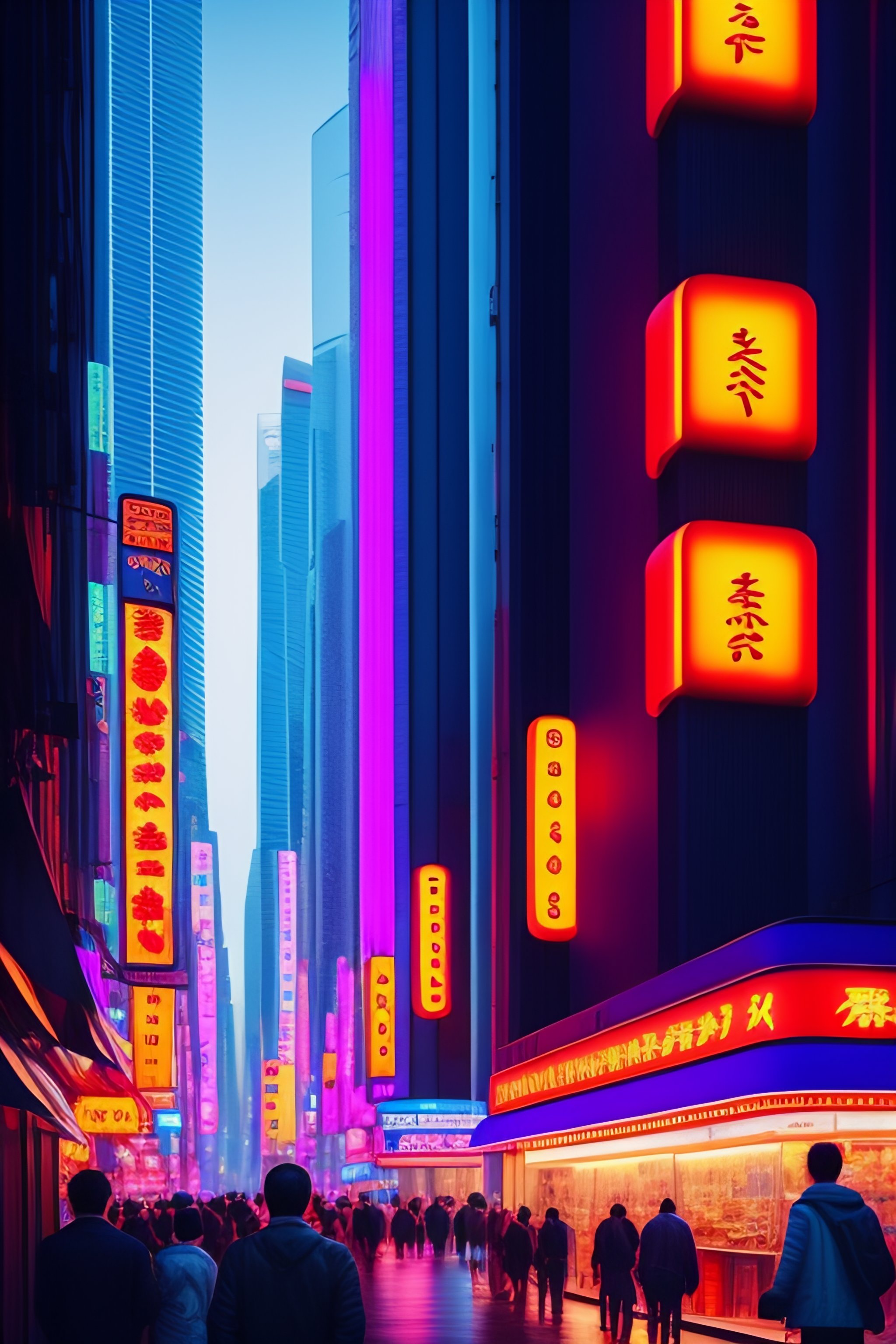 Lexica - Neon city , high resolution , very detailed, crowded, japan