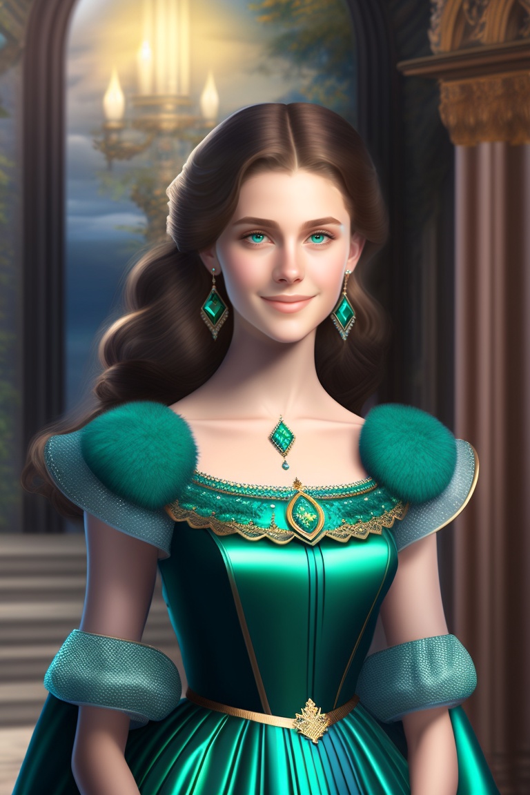 Lexica - 16 year old french royalty princess in 1500 with brunette hair ...