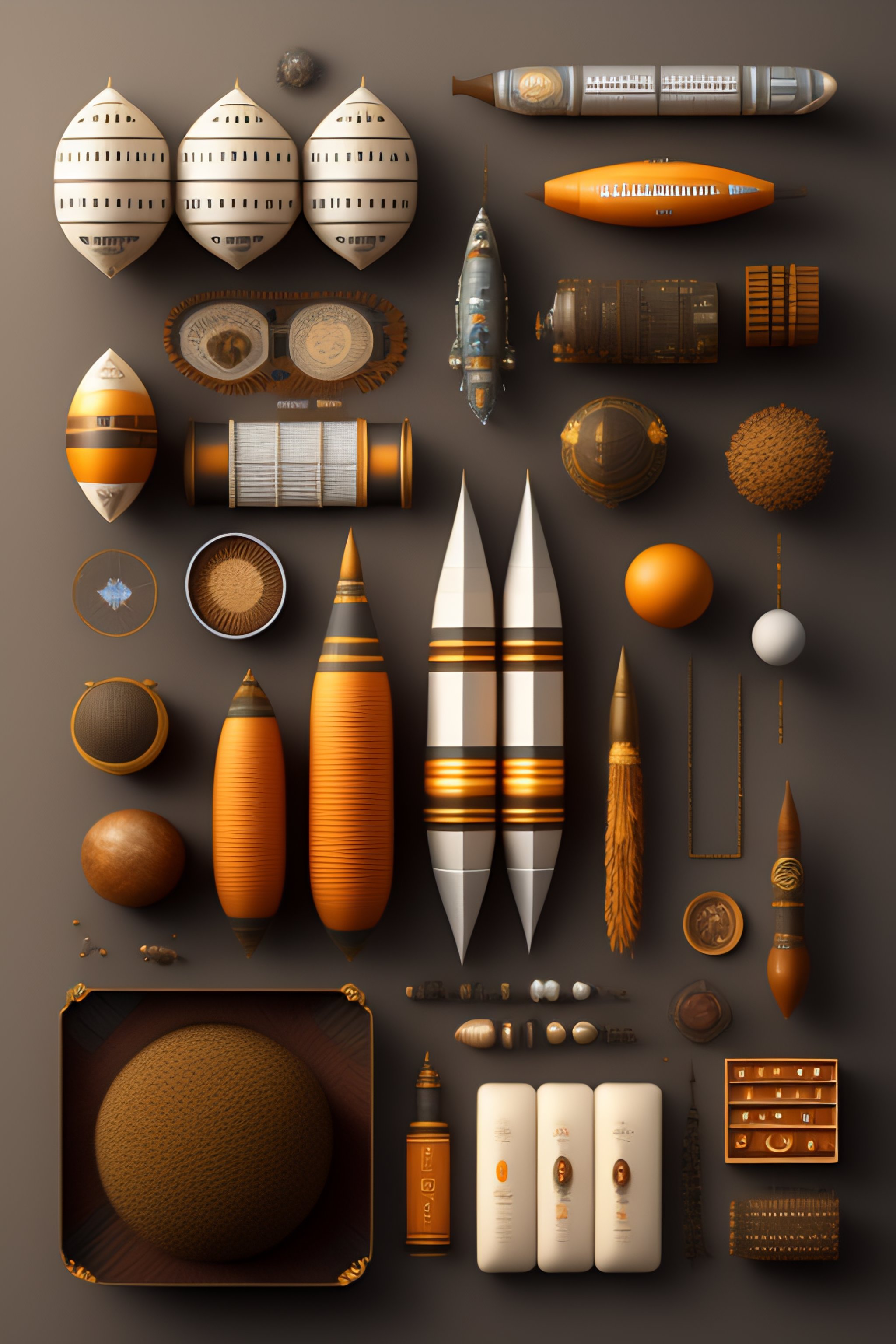 Lexica - 'Cosmonaut, Costumes and props, Knolling, Knolling layout ...