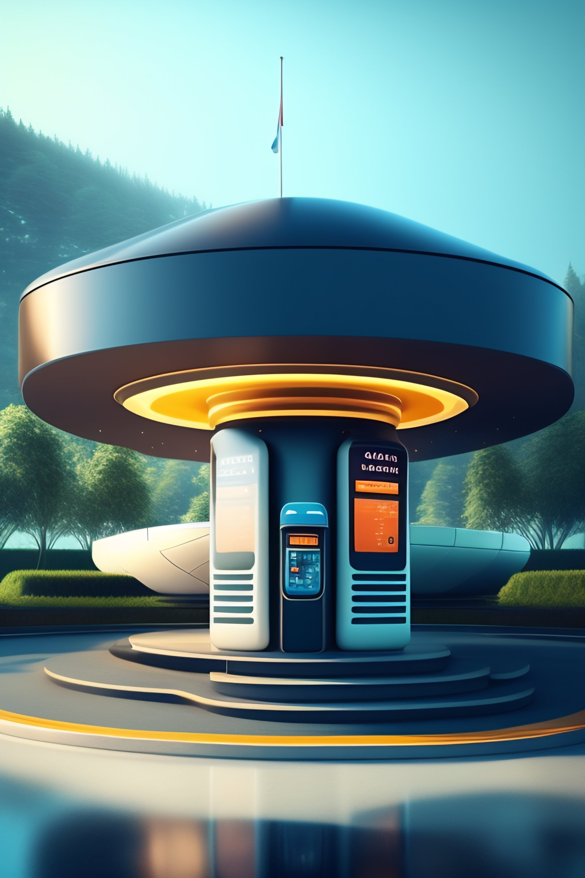 Lexica - Futuristic service station