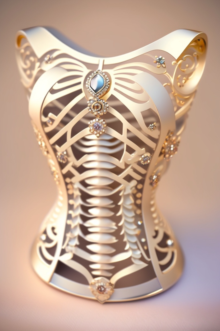 Lexica - 1950;s female skeleton bones empty corset encrusted with ...