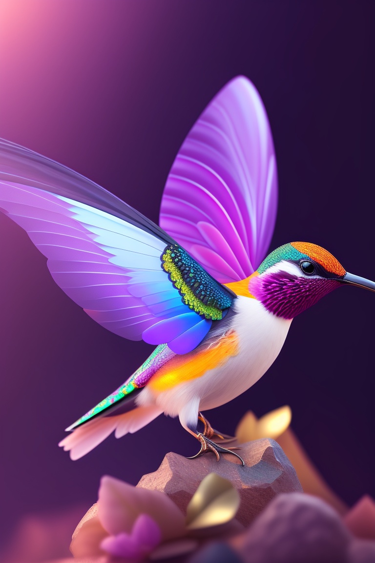 Lexica - Very beautiful crystalline hands carved hummingbird from ...