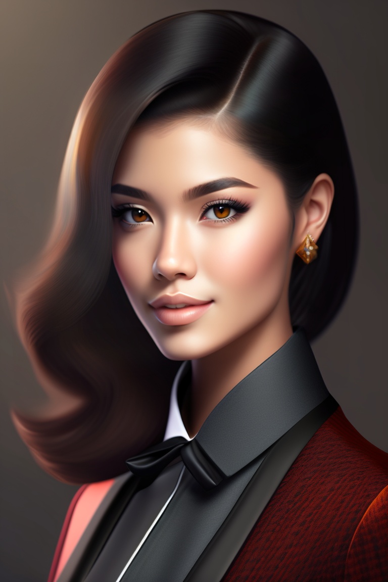 Lexica Girl Looking At The Camera With Business Clothes Black Hair