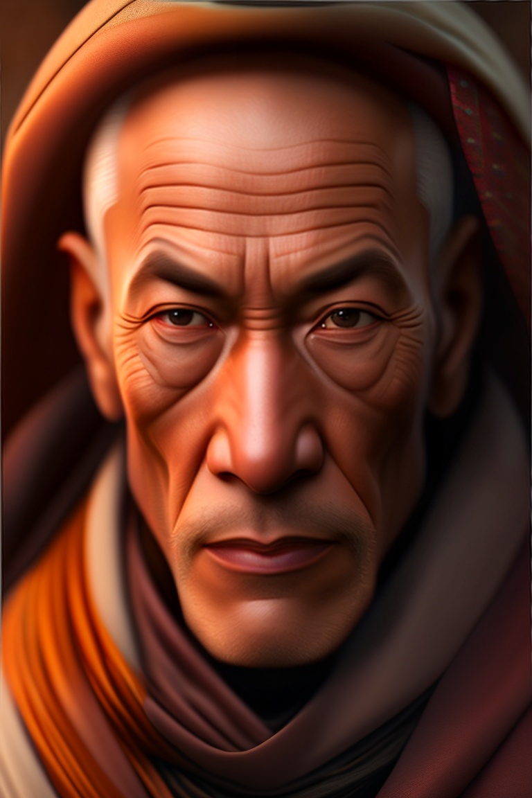 Lexica - Hyper detailed face of a intellectual and mature monk watching ...