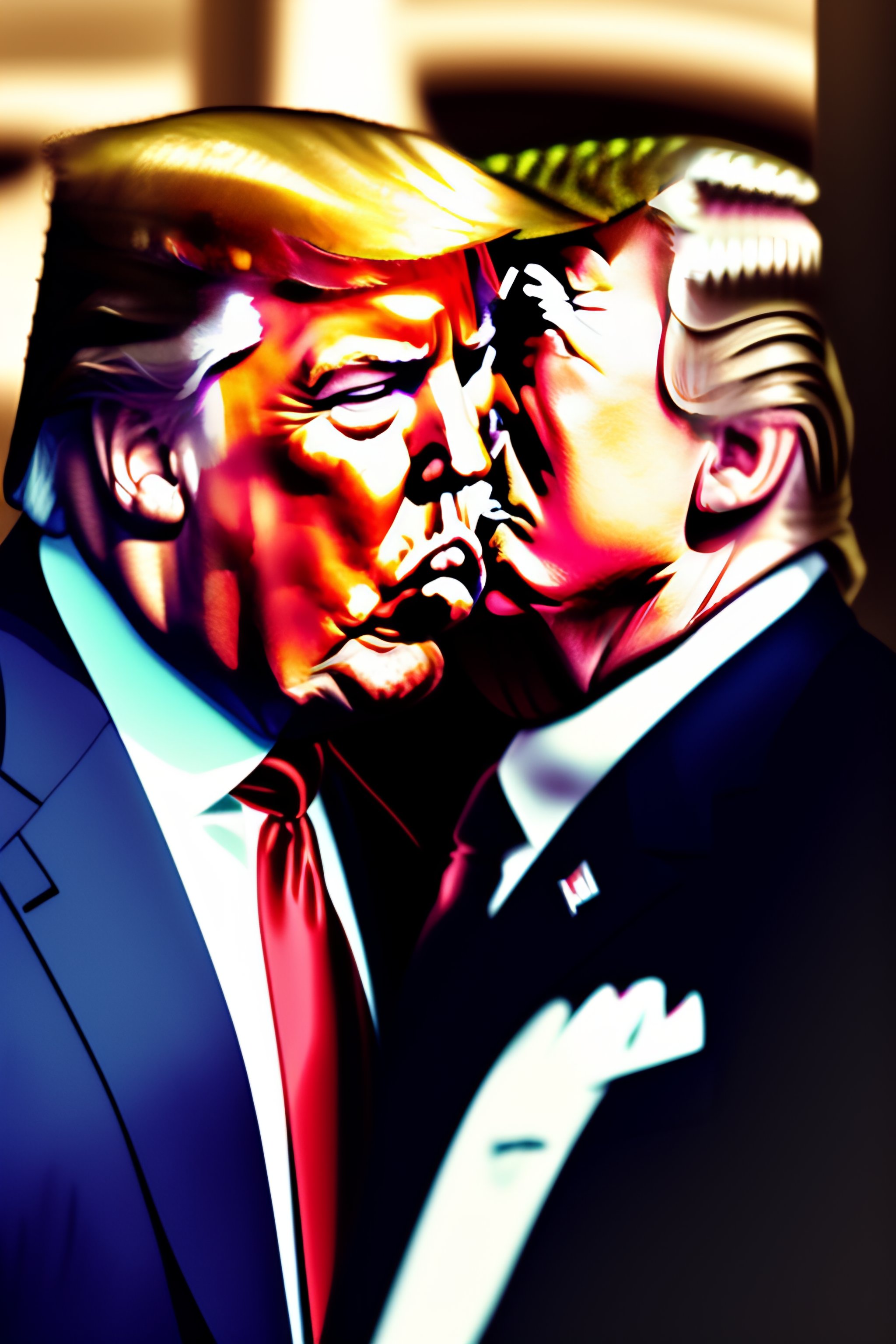 Lexica - Hitler kissing donald trump