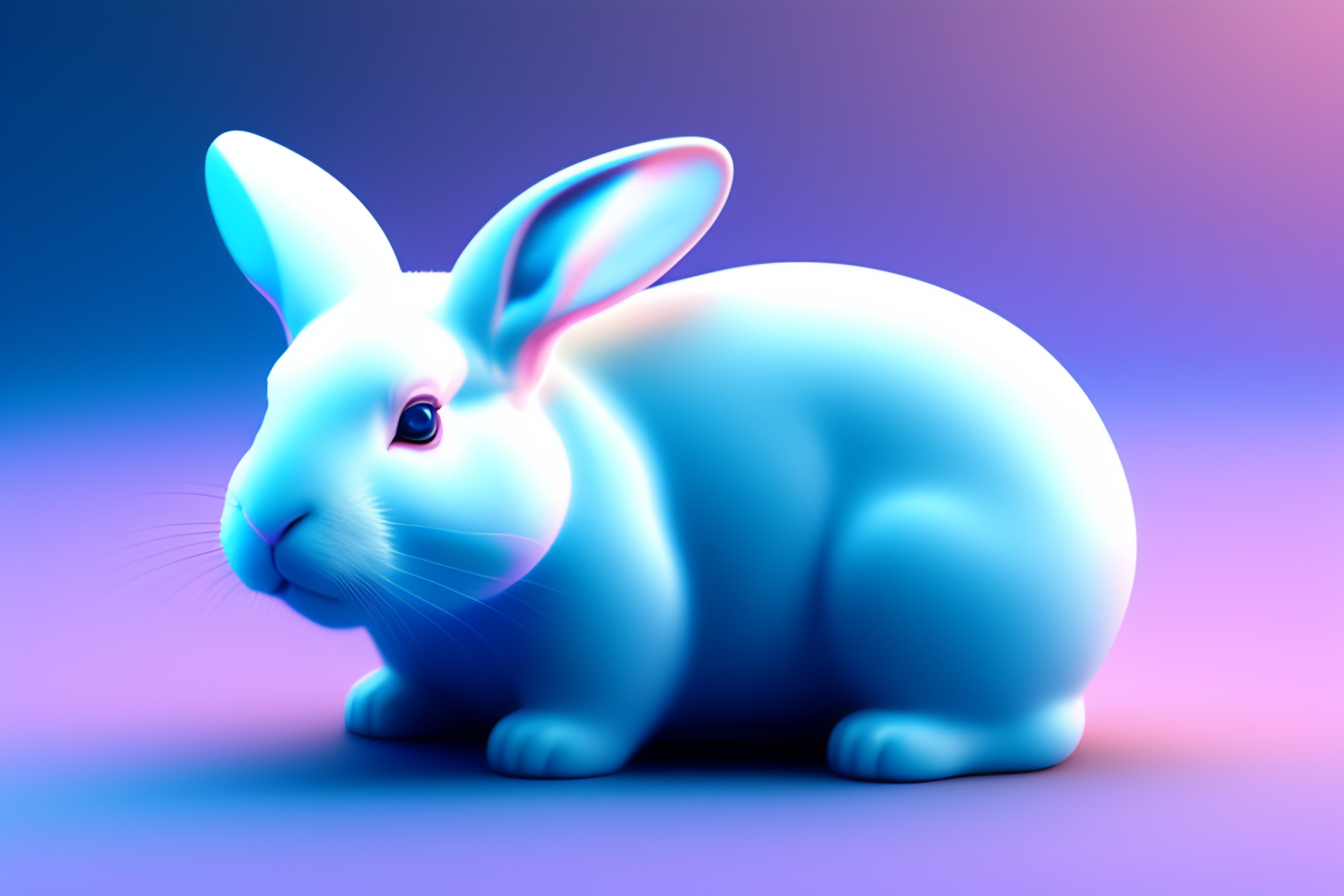 Lexica - White rabbit ear on pastel blue background. Easter day. 3d ...