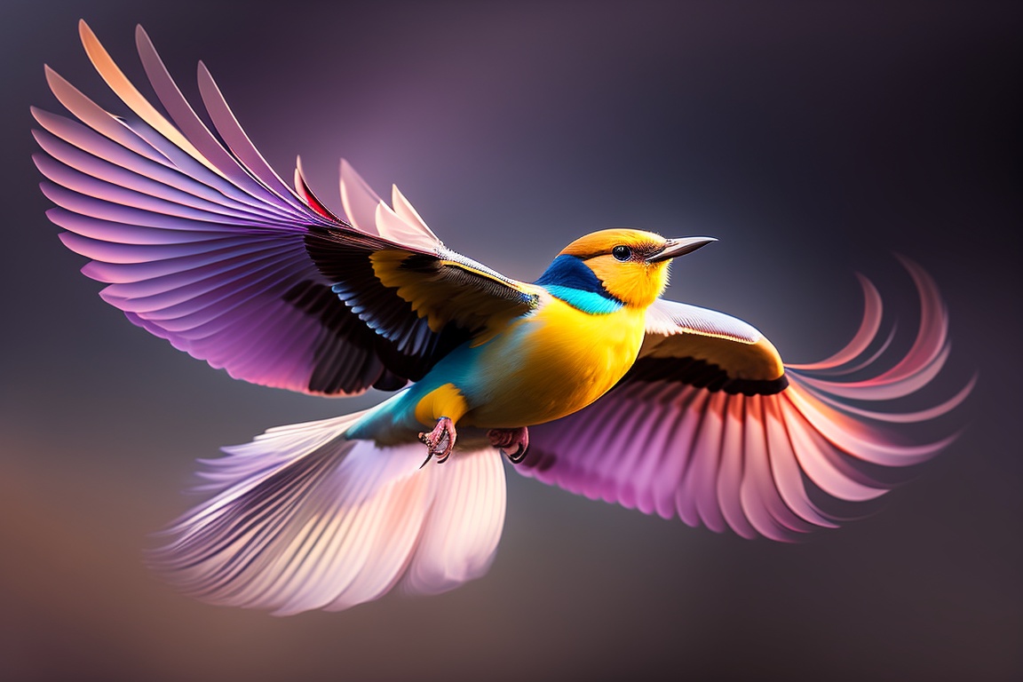 Lexica - The bird takes flight, soaring gracefully into the sky ...