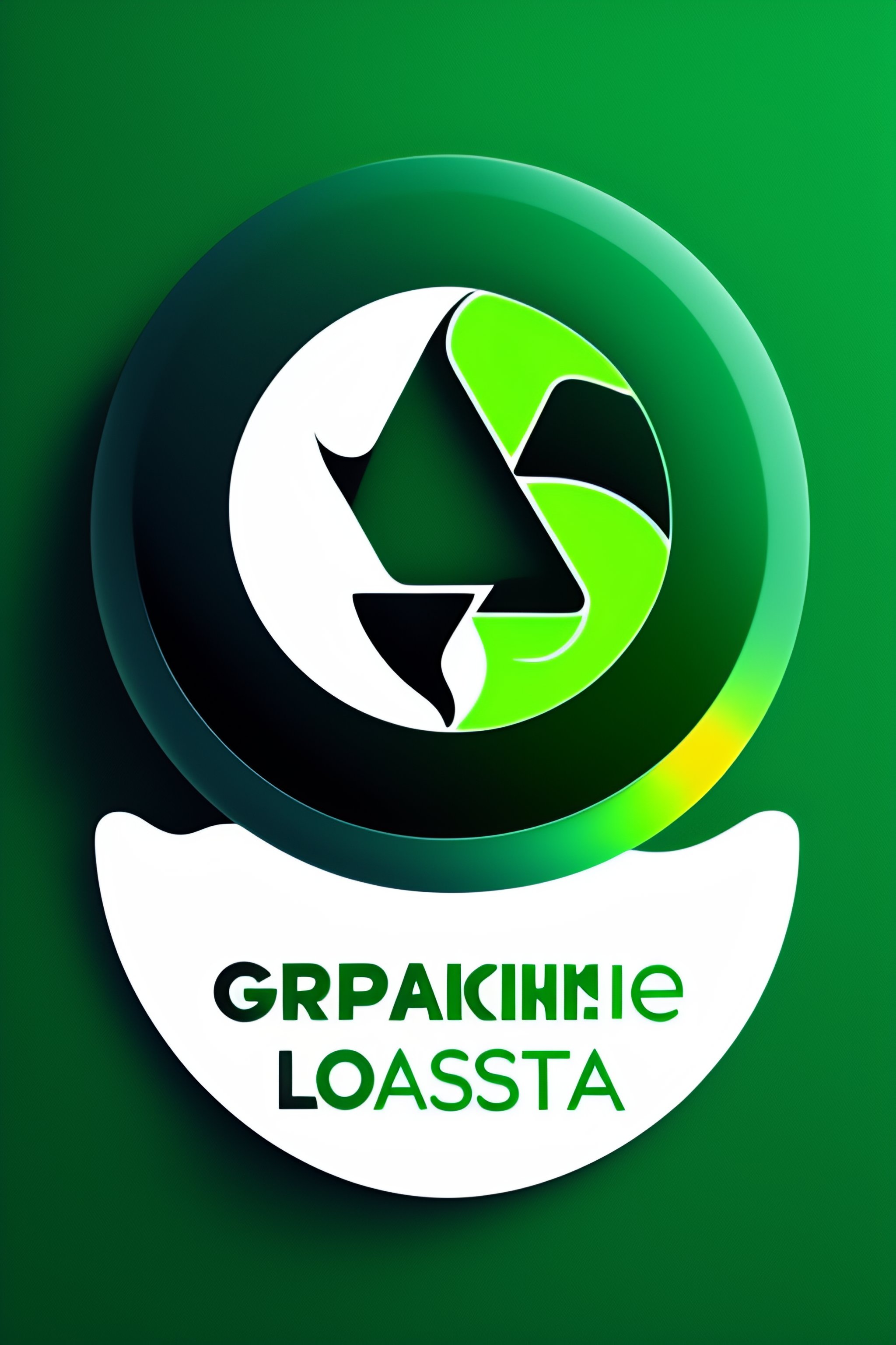 Lexica - [Logo design: A green circular logo with a white recycling ...