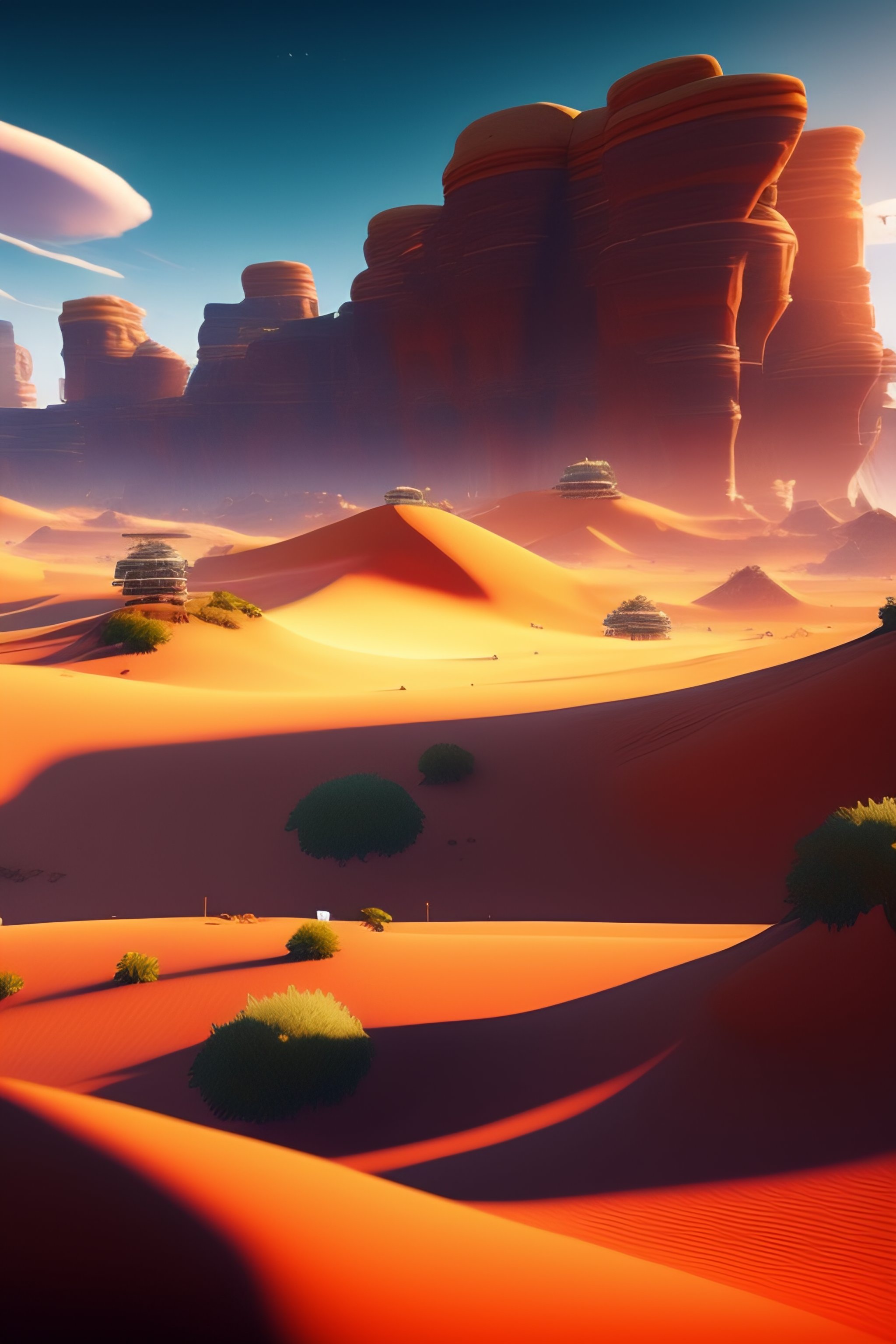 Lexica - Environment, Fortnite and overwatch style , desert rocks ...