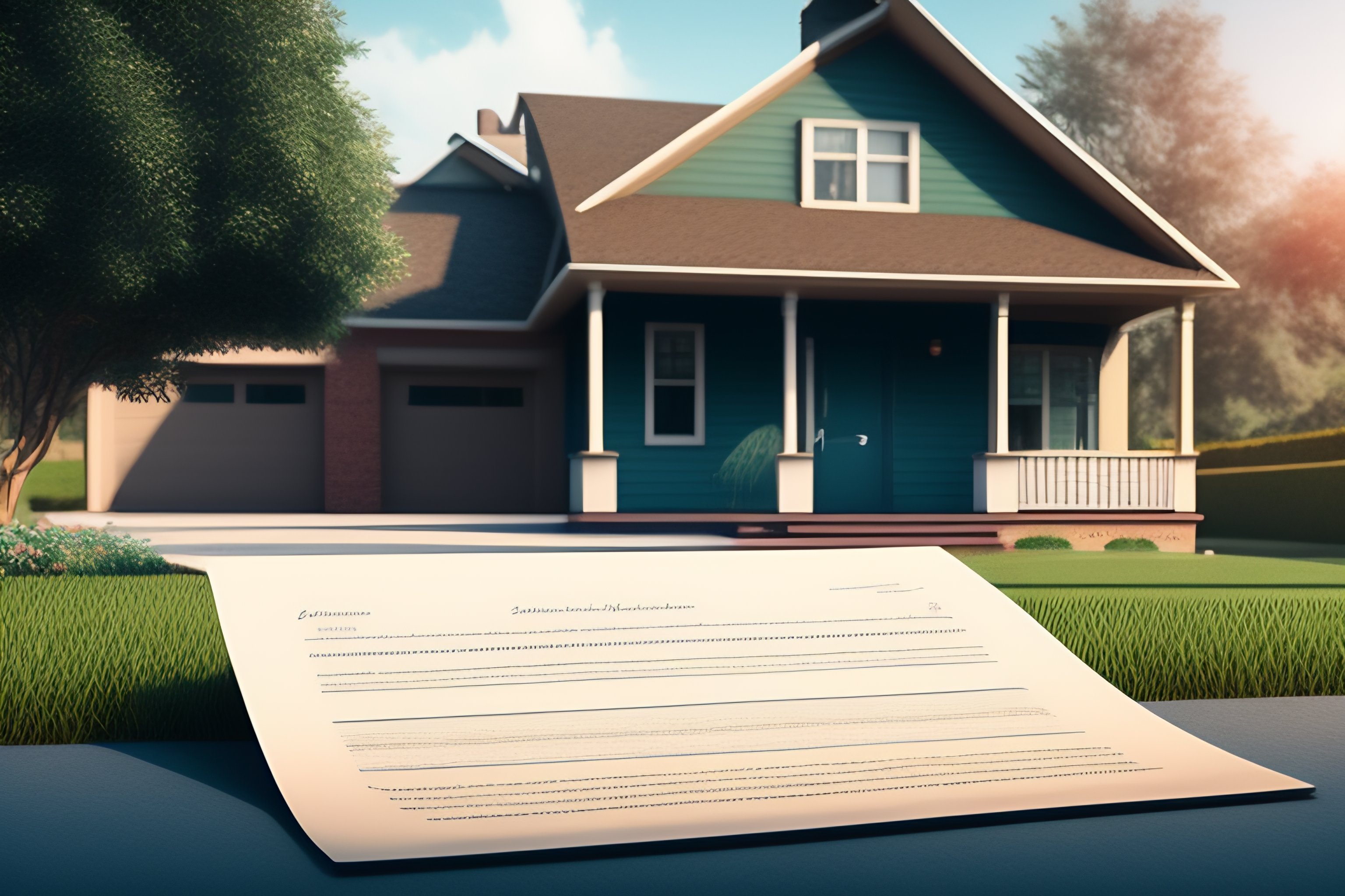 Lexica - Image of an ilustration of a deed of purchase of a real estate ...