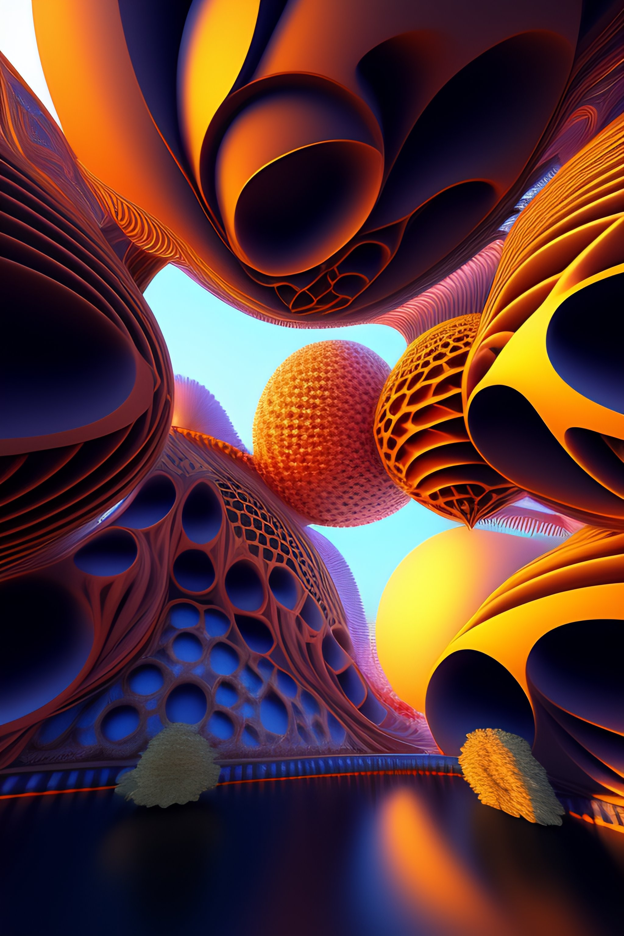 Lexica - 3d fractal background by Escher, psychedelic, mandelbulb 3d ...