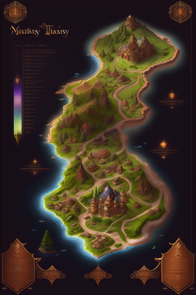 Lexica - Montissopolis fantasy map with dark valley, inkscape, artstation