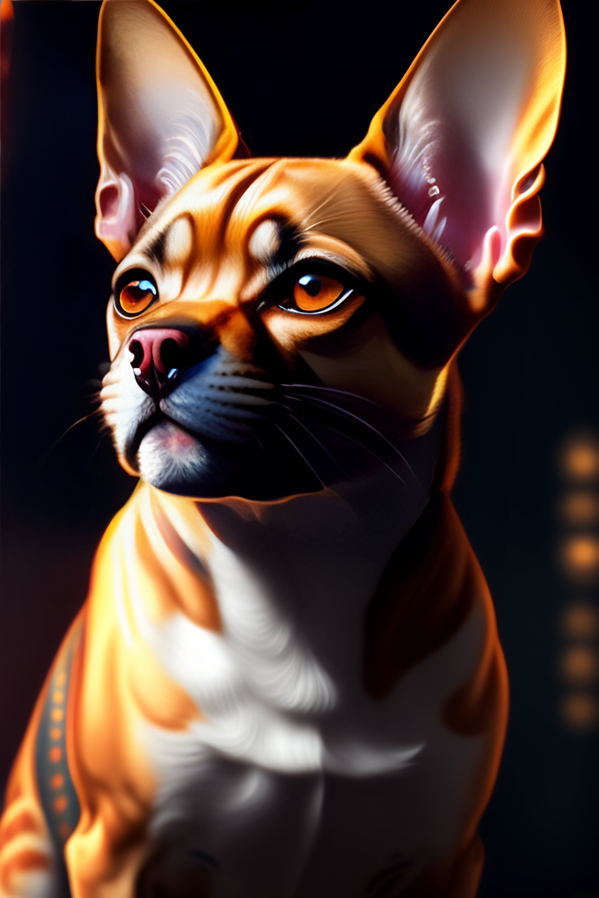 Lexica - A cybernetic chihuahua and bengal cat, concept art, detailed ...