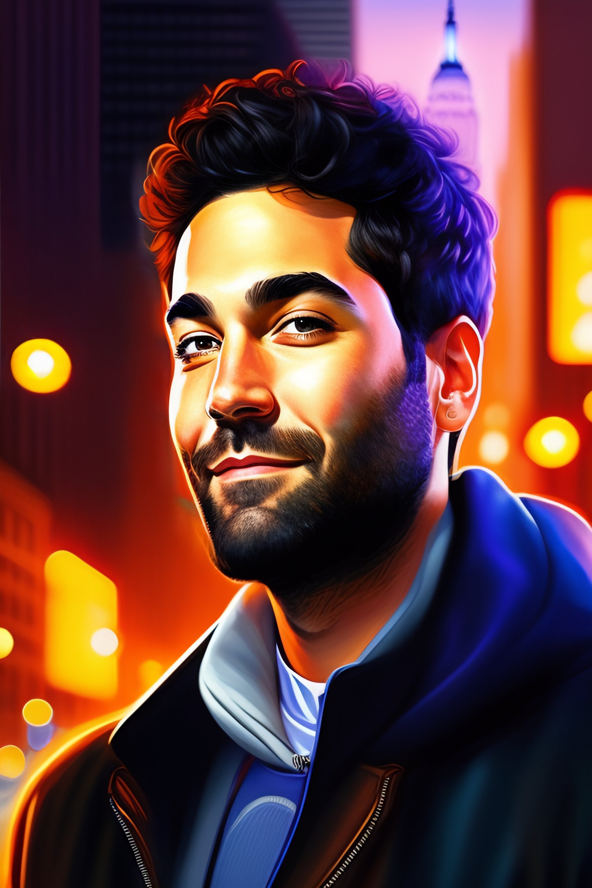 Lexica - Josh radnor As an men in urban outfit, New York lights ...