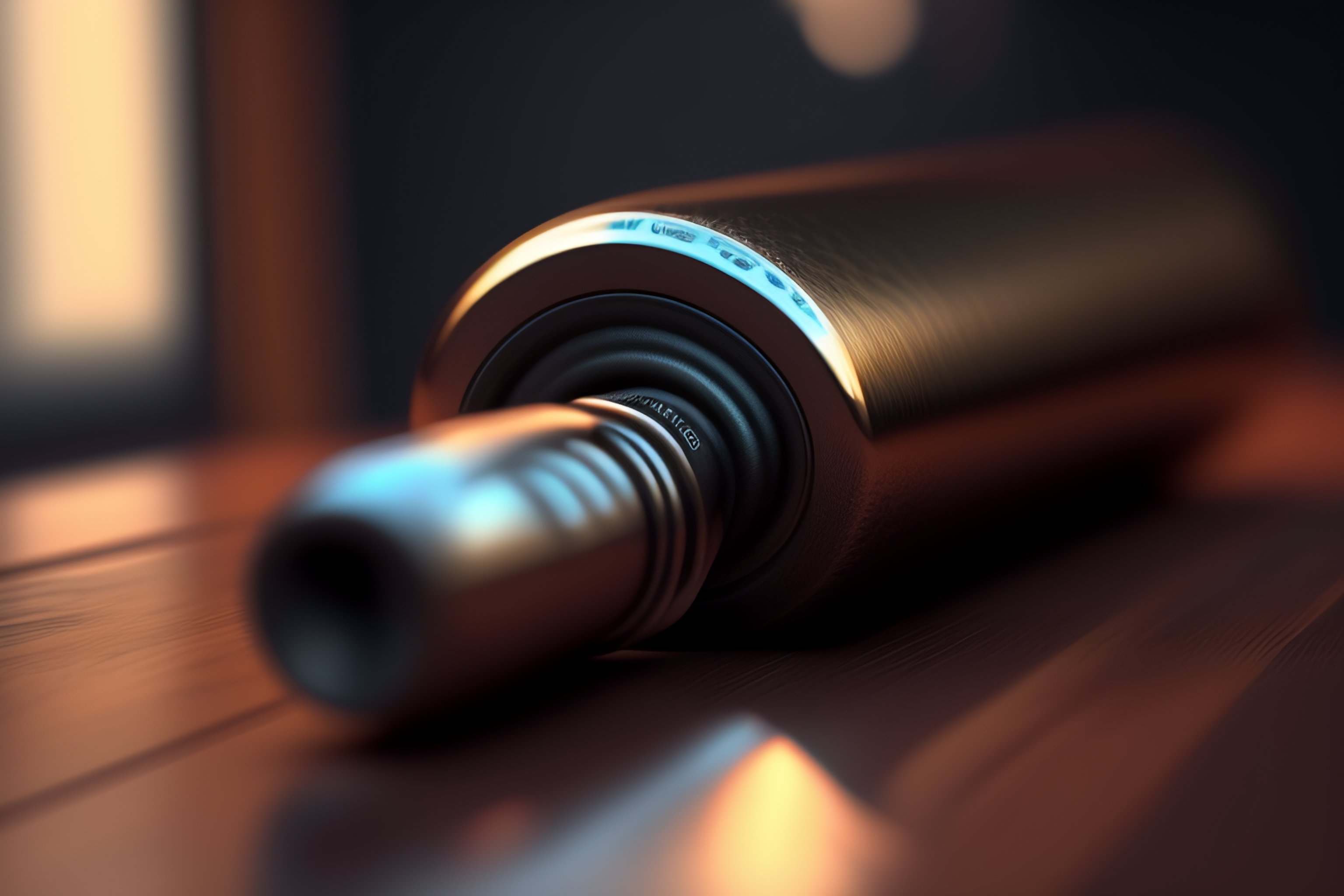 Lexica - A striking fantasy portrait of a single metal rod laying down ...