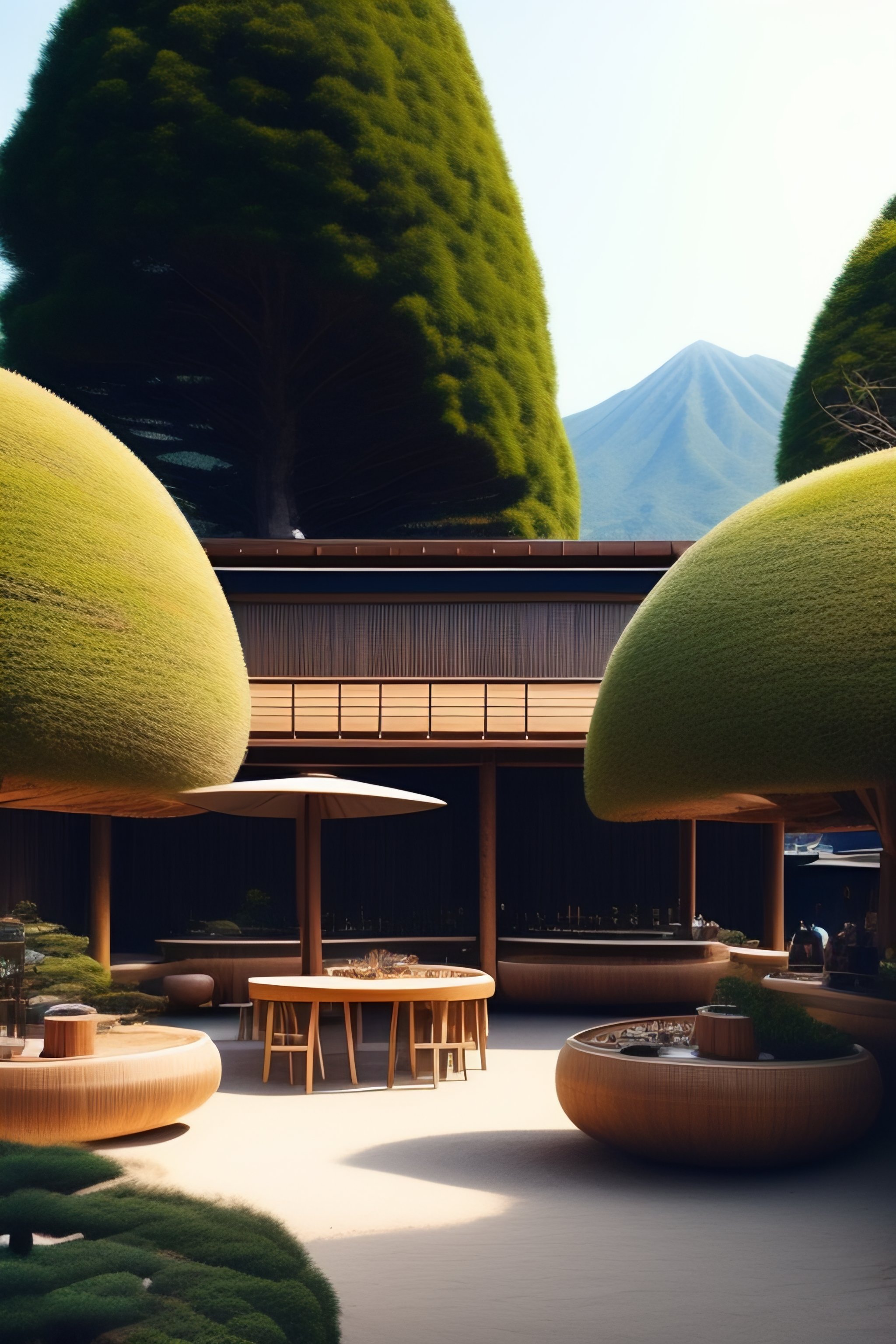 Lexica - Japan, terrace, food, desert, Teahouse plant Eating and ...
