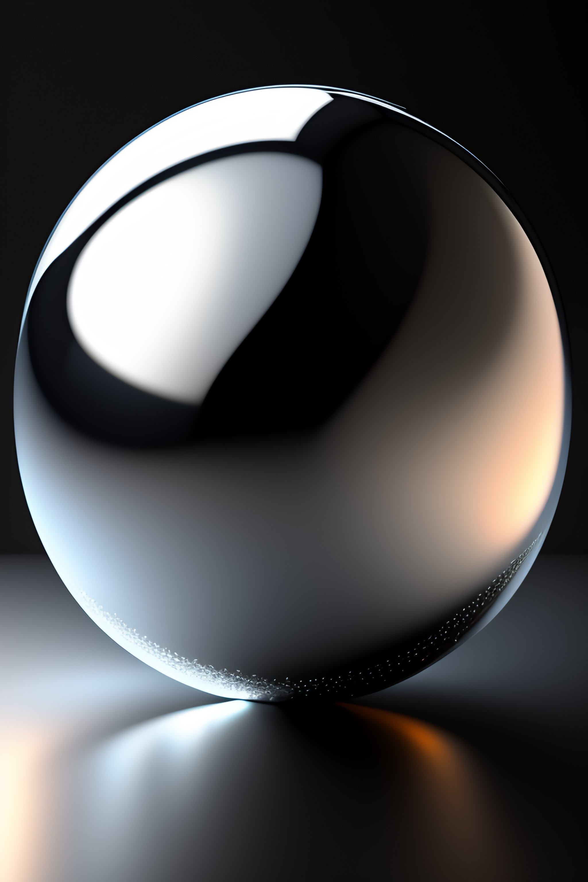 Lexica - Sphere of silver on a black solid background, neon, chrome, 4k ...