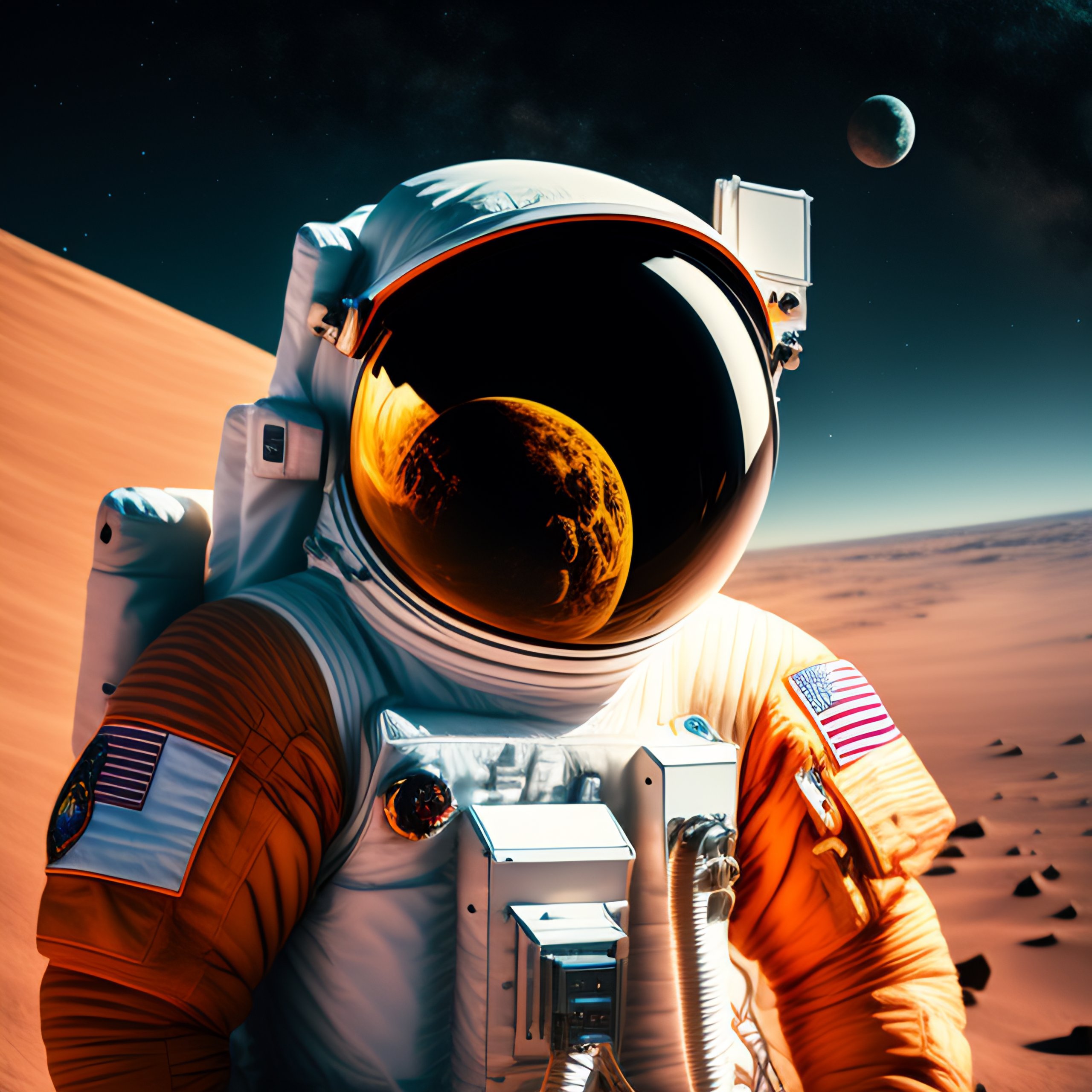 Lexica - Astronaut on mars portrait