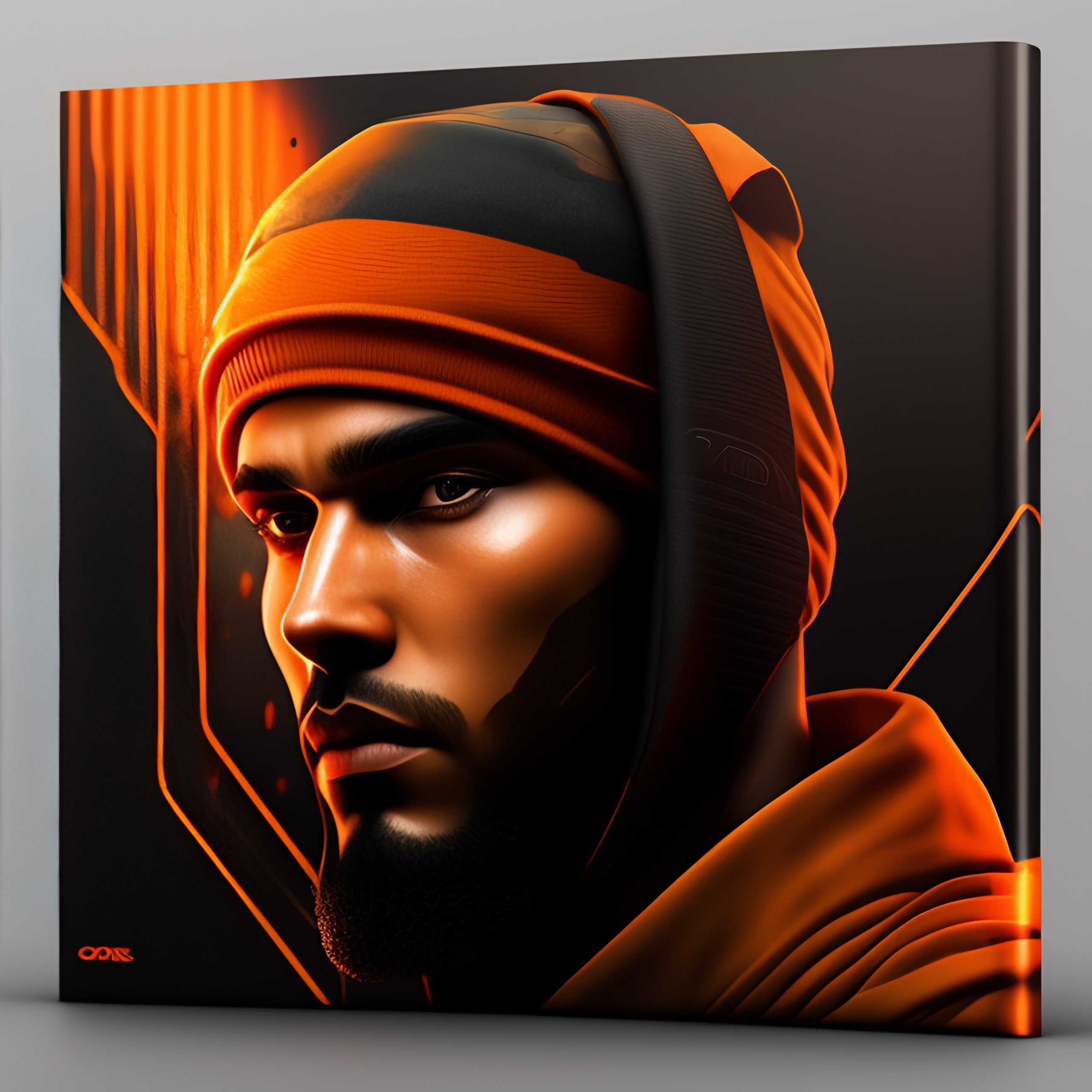 Lexica - CS-GO man terrorist skin, hollographic orange details color ...