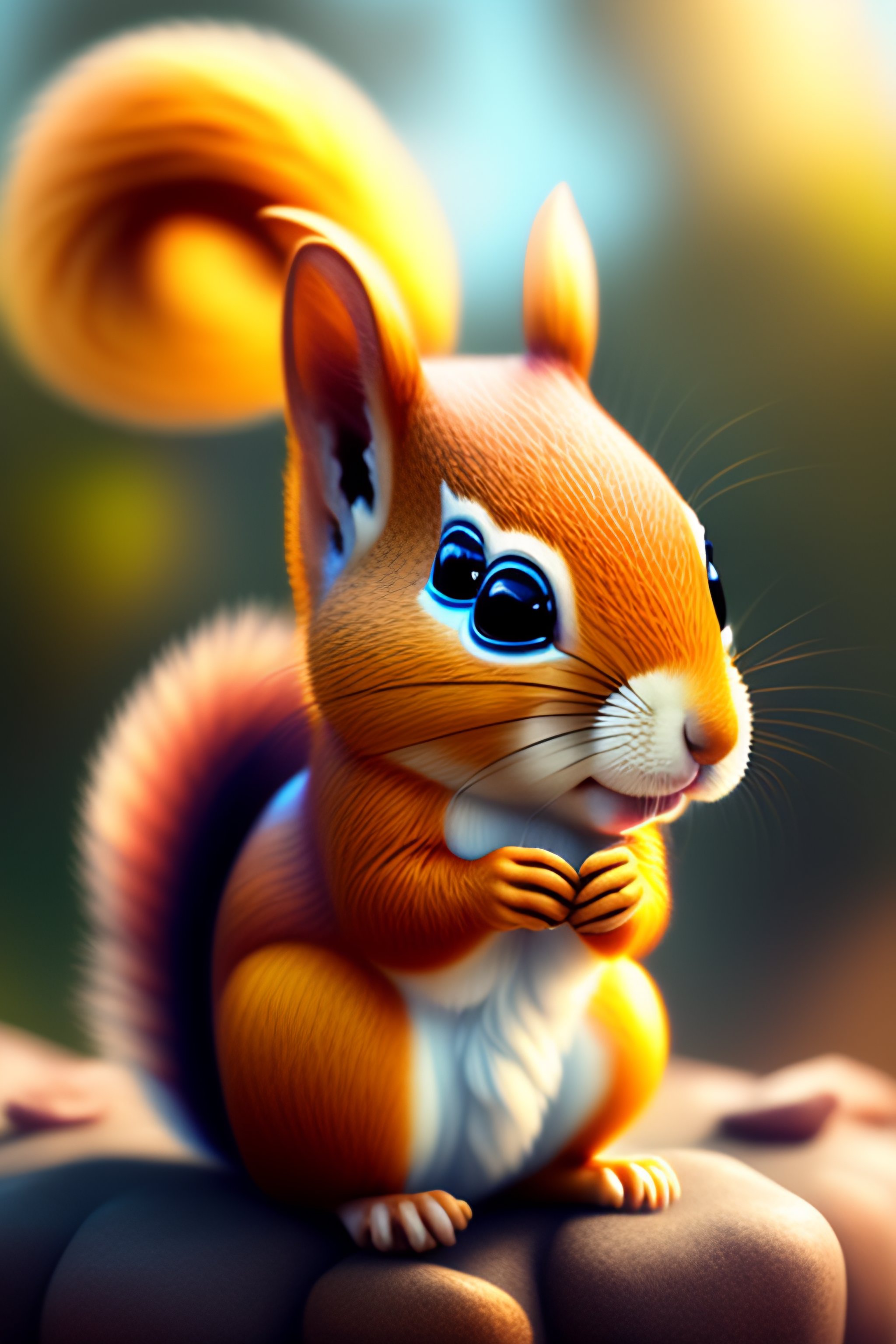 Lexica - Cute and adorable cartoon squirrel baby, fantasy, dreamlike ...