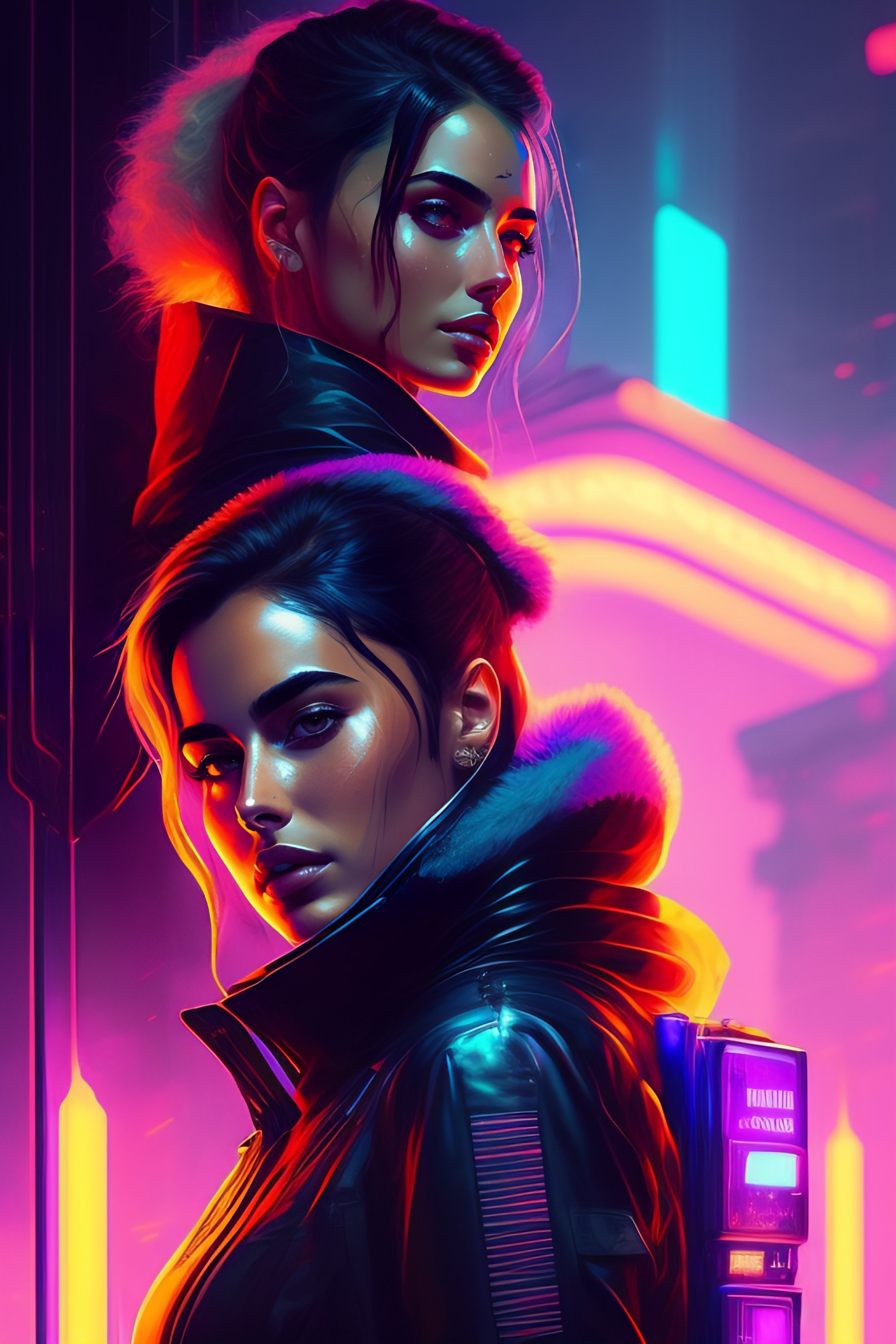 Lexica - Theo james and ana de armas, cyberpunk futuristic neon. by ...