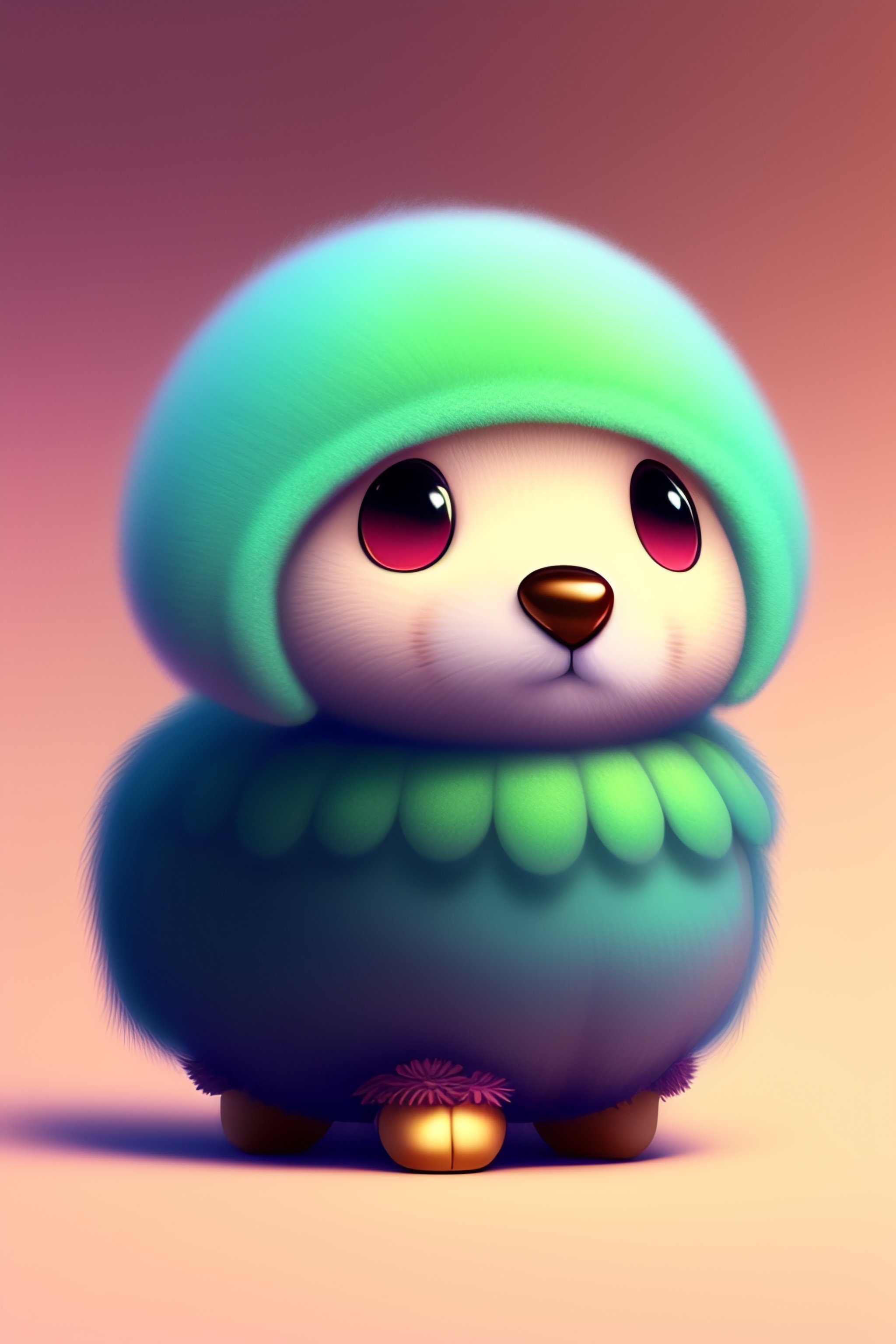 Lexica - Cute and adorable cartoon fluffy baby rhea, fantasy, dreamlike ...