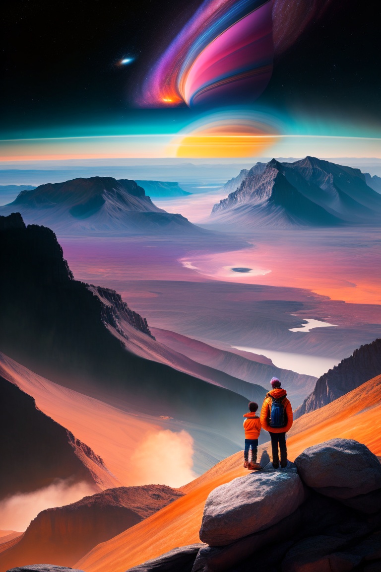 Lexica - Color photo of a colossal gas giant planet with an intricate ...
