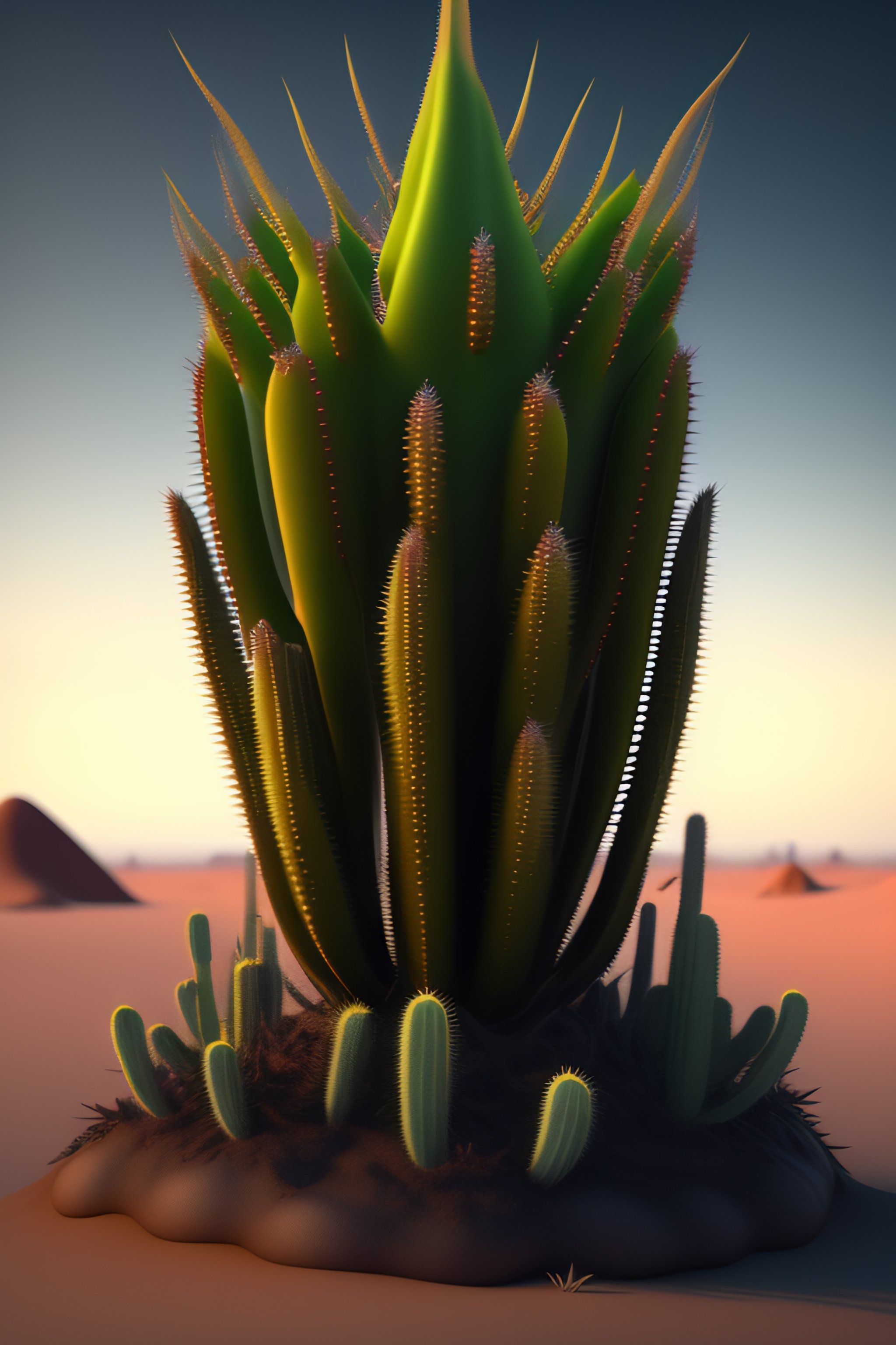 Lexica - Cactus-shaped monster with thorns and teeth and thorny ...