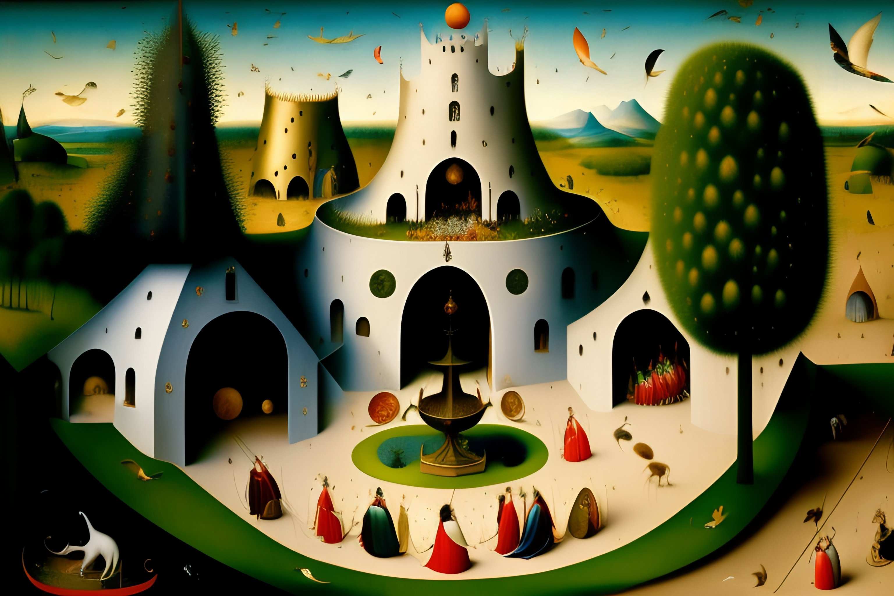 Lexica - High quality painting of The Garden of Earthly Delights by ...