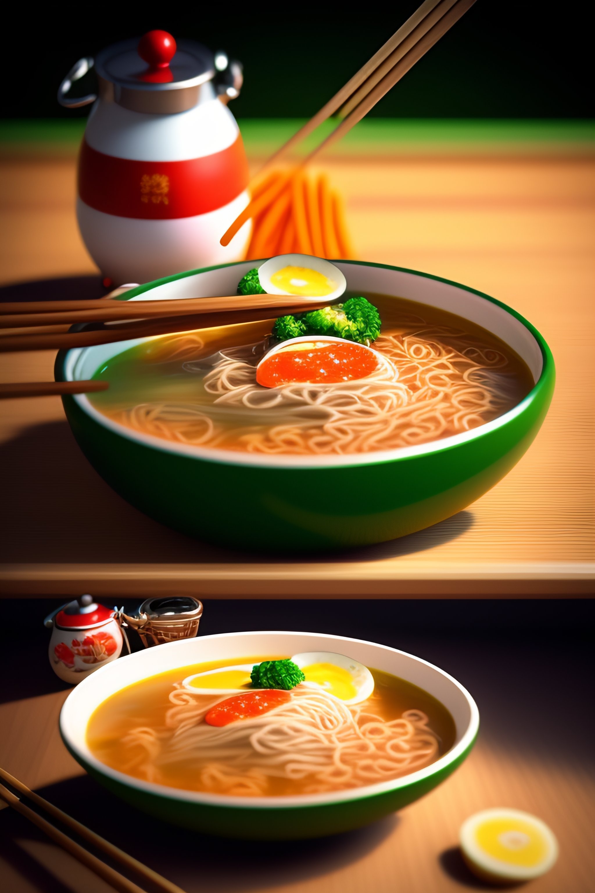 Lexica - Teddychef making ramen, manga style, surreal