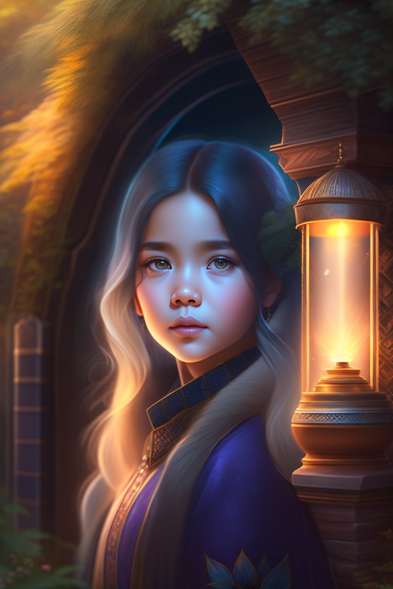 Lexica - In a tranquil village, lived Elara, a girl suffused with an ...