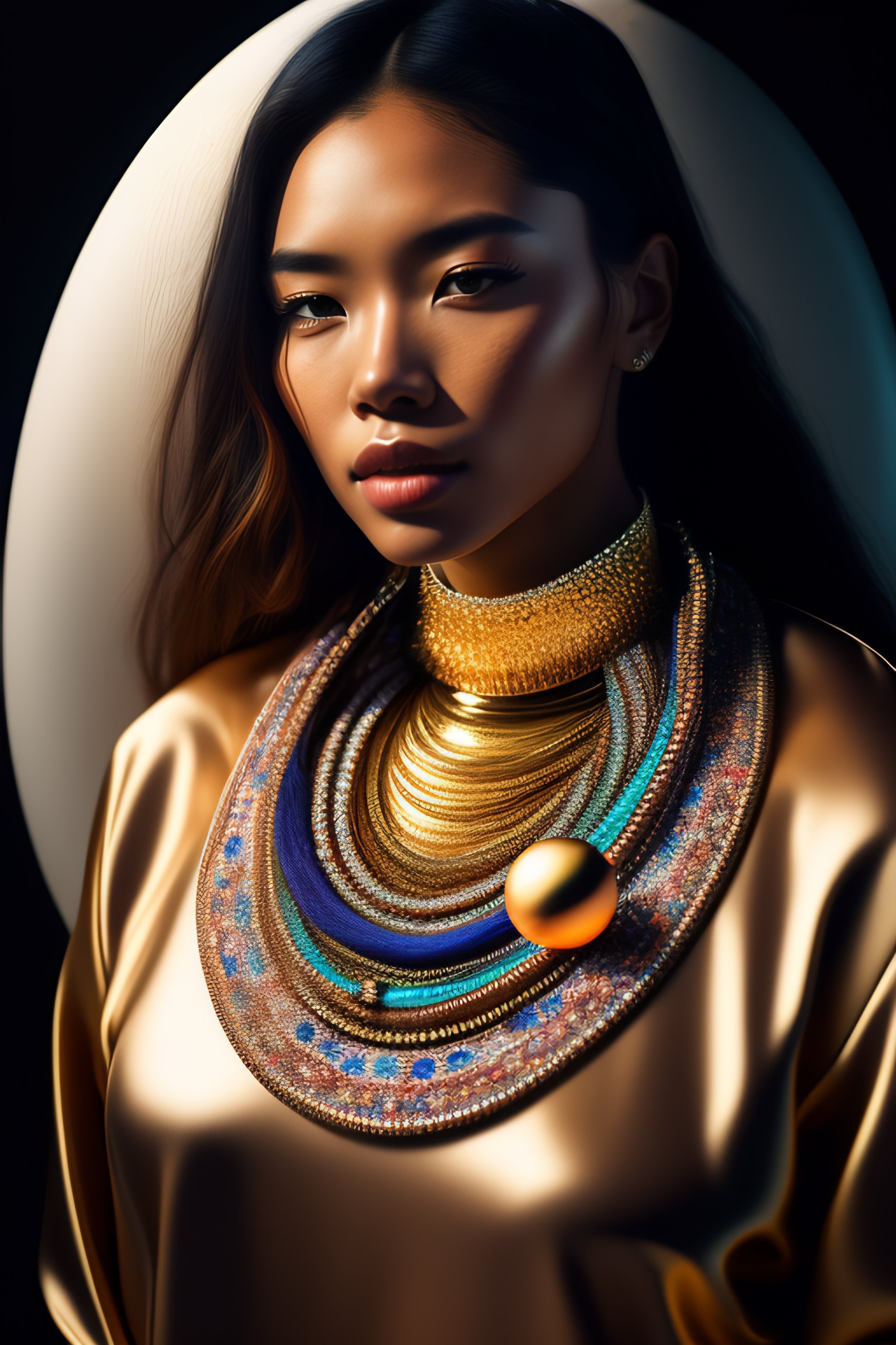 Lexica Wlop Style 18 Years Old Girl Beach Wearing A Cosmic Fabric