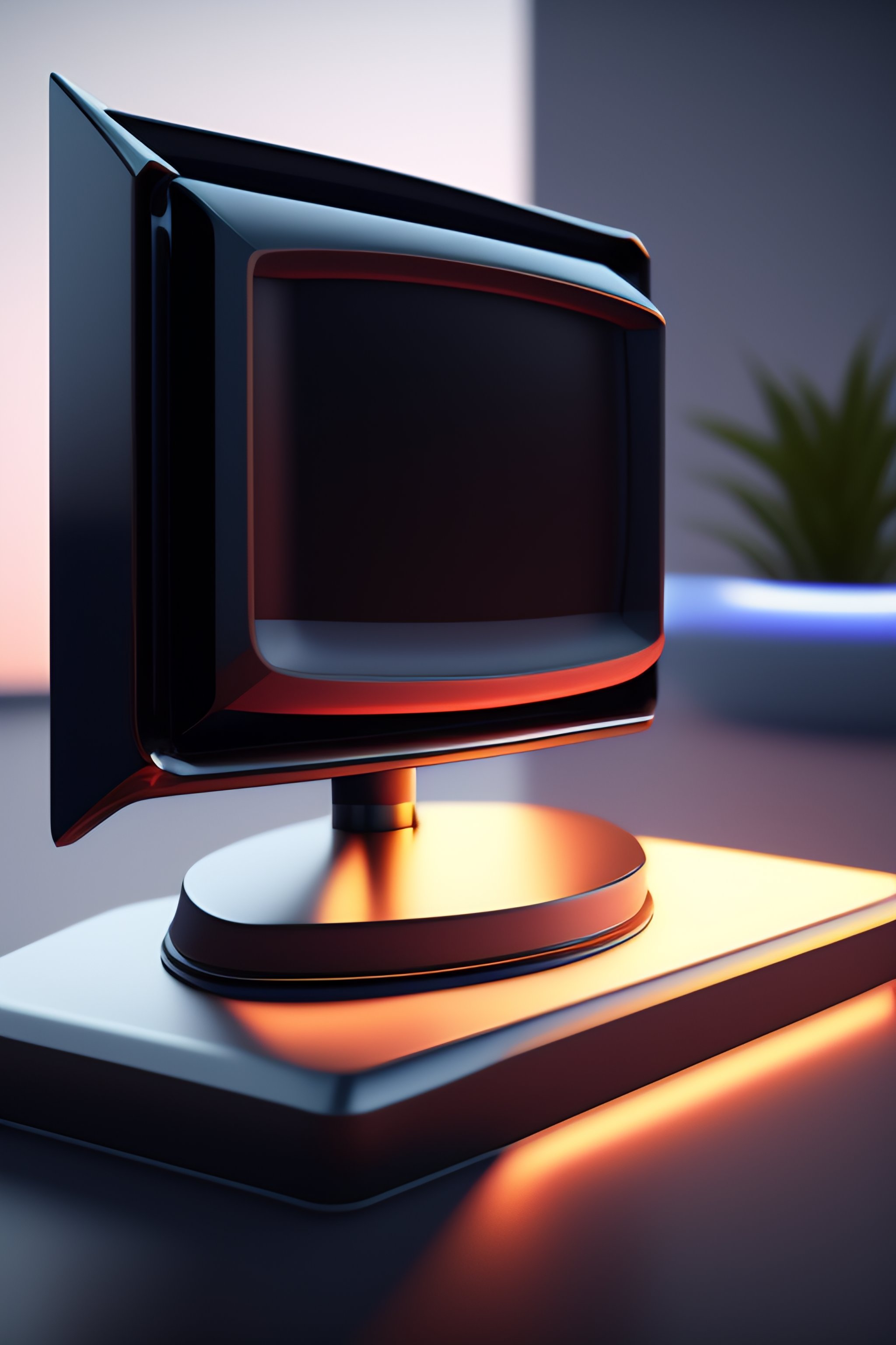 Lexica - A low poly 3d model of a television news studio with a ...