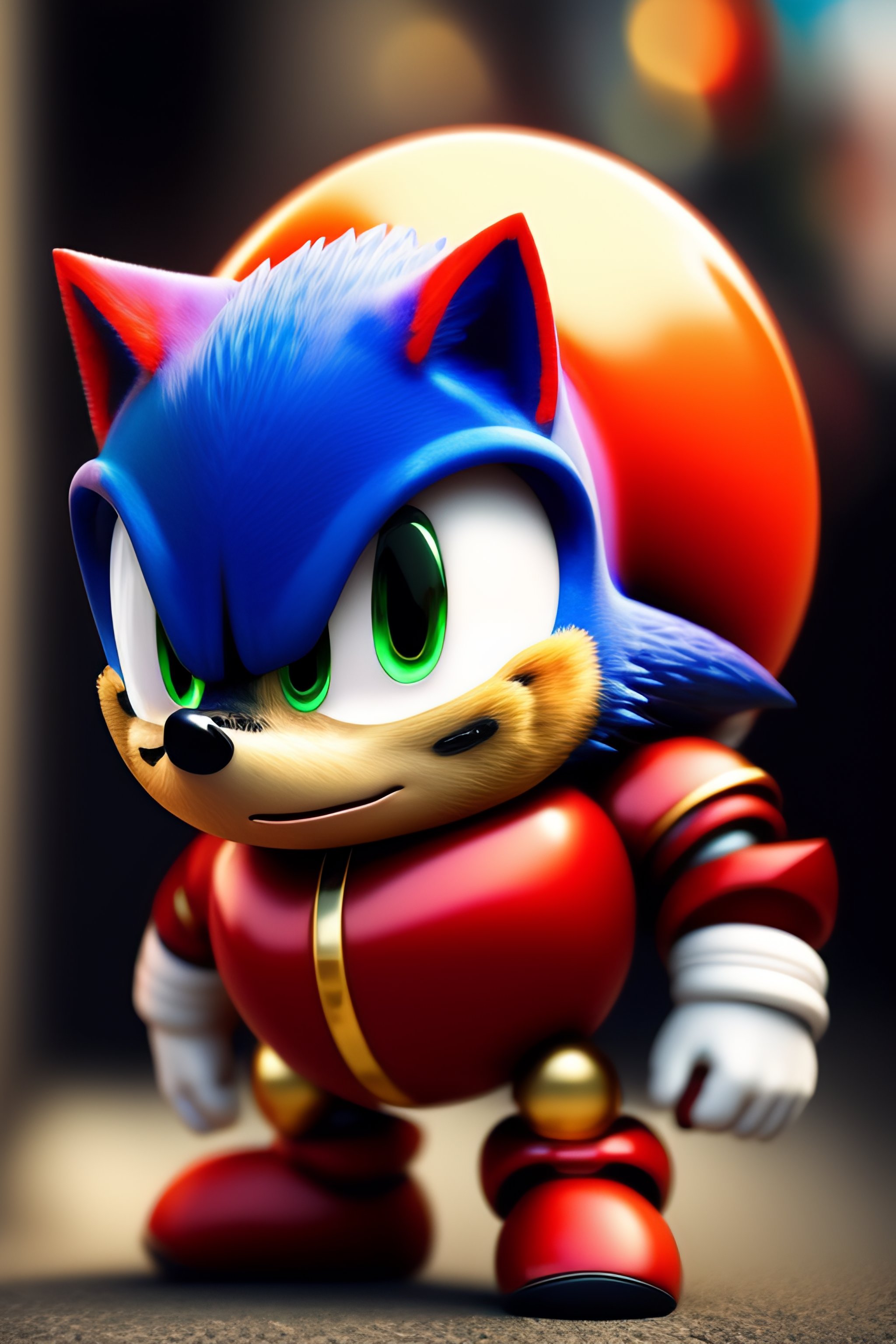 Lexica - Sonic the hedgehog wearing a robotnik costume