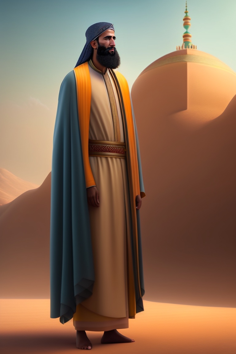 Lexica - Imam Kazem is an Arab man with a long and black beard, he has ...