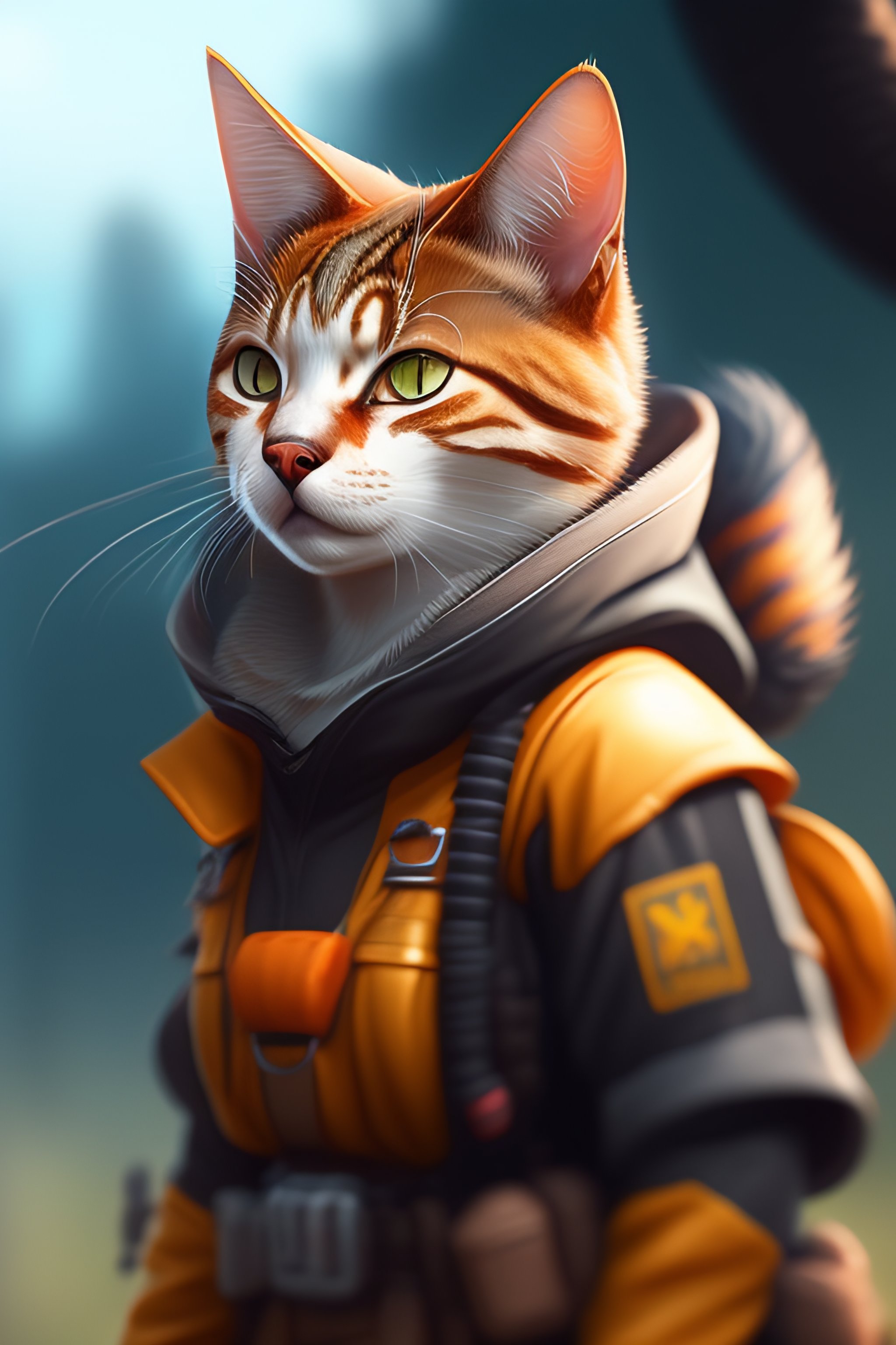 Lexica - A Tabby Cat in Apex Legends style, highly detailed, digital ...