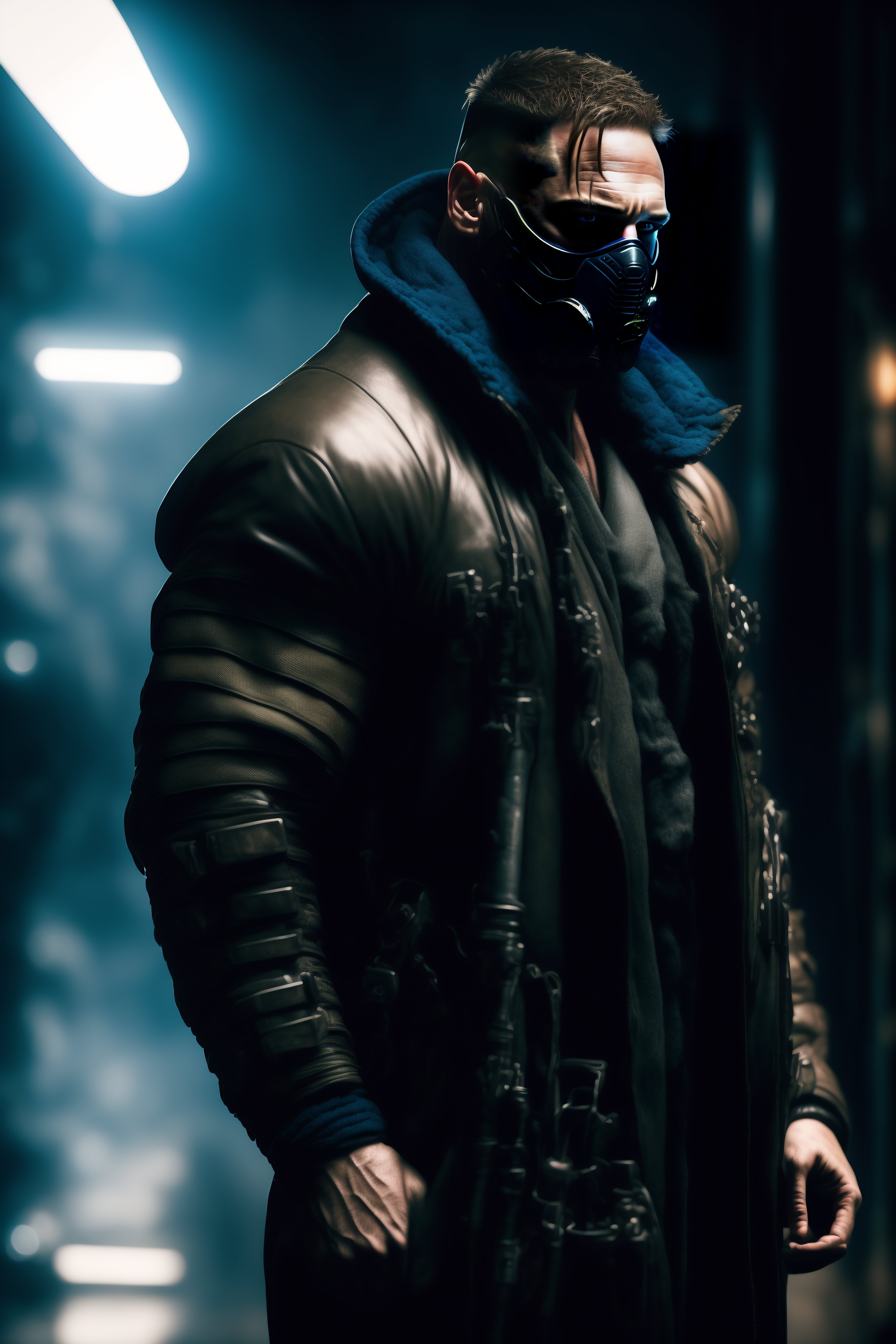 Lexica - Bane as a cyberpunk character, 4k, high detail, high ...