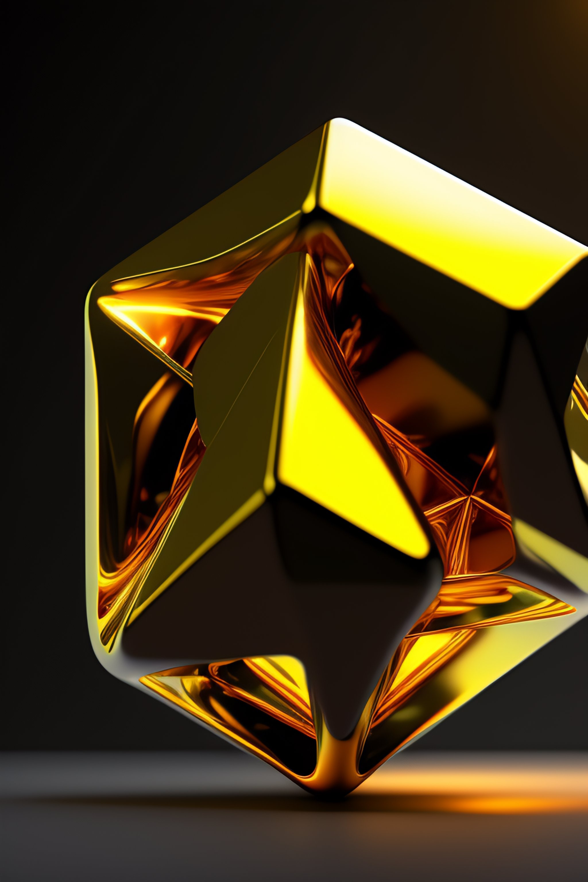 Lexica - A photorealistic render of a metallic crystalline neotribal ...