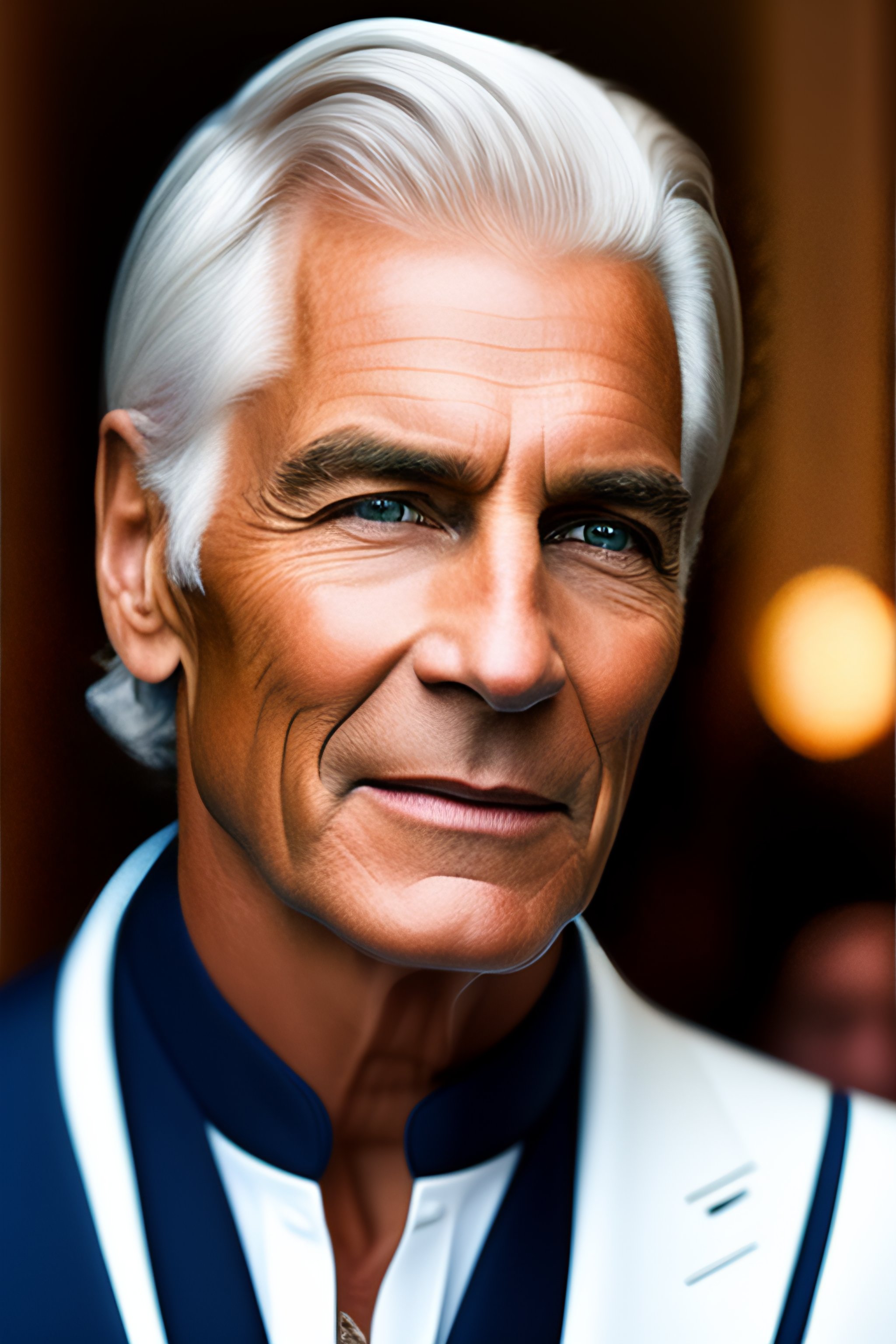 Lexica - Photograph, charismatic male general contractor, oval jaw ...