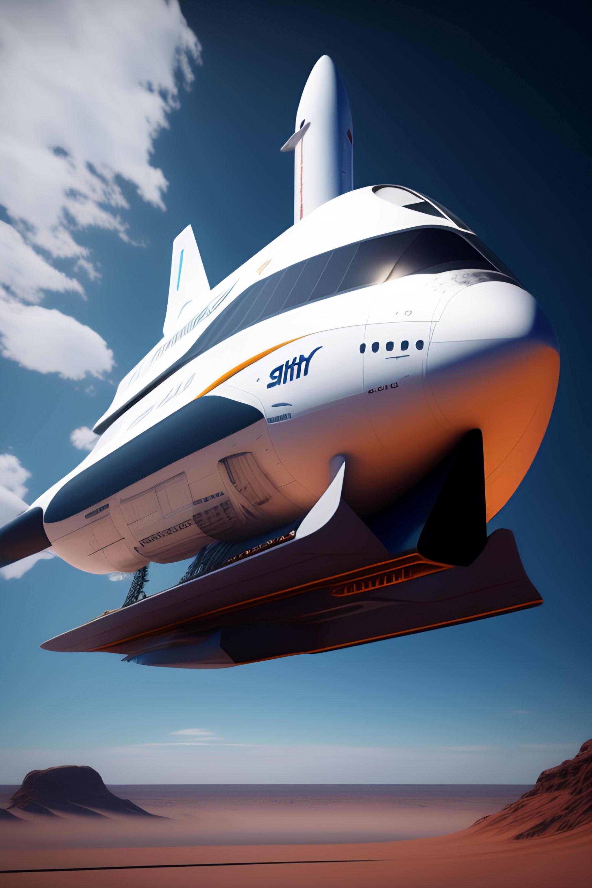 Lexica - Photograph of Spacex starship on top of heavy Falcon rocket ...