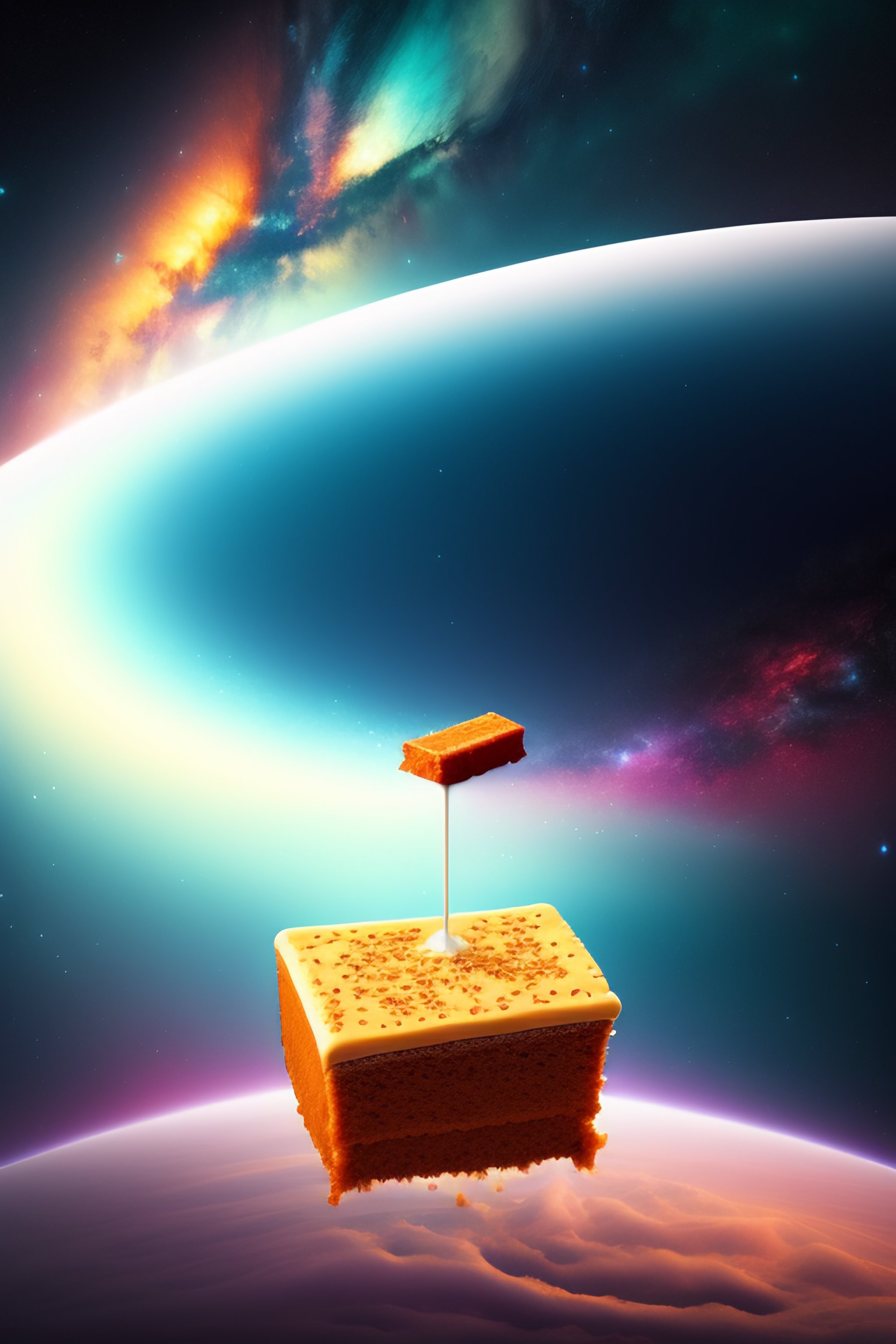 Lexica - Piece of cake floating in space