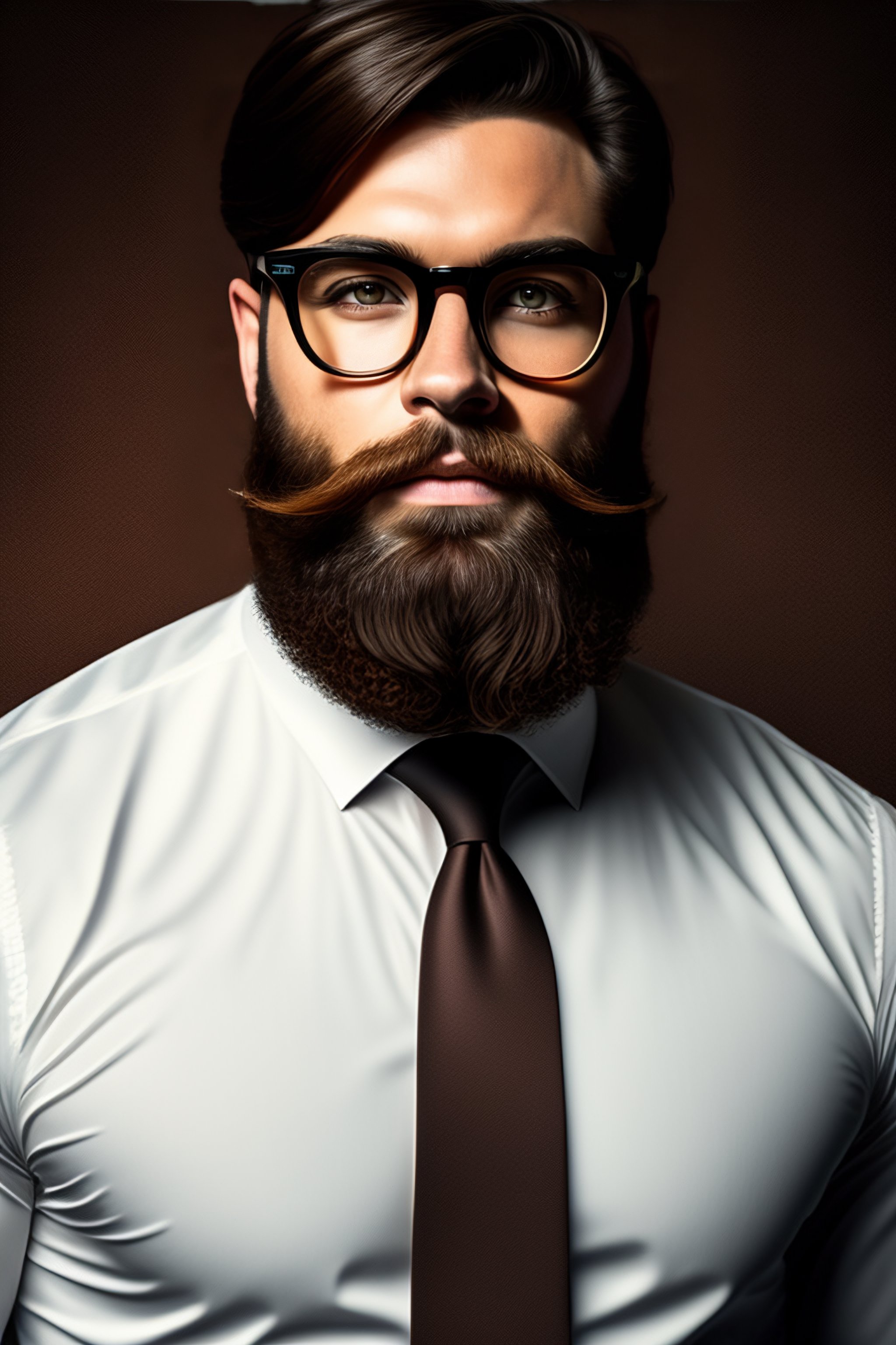 Lexica - Brown hair beard man with glasses from far