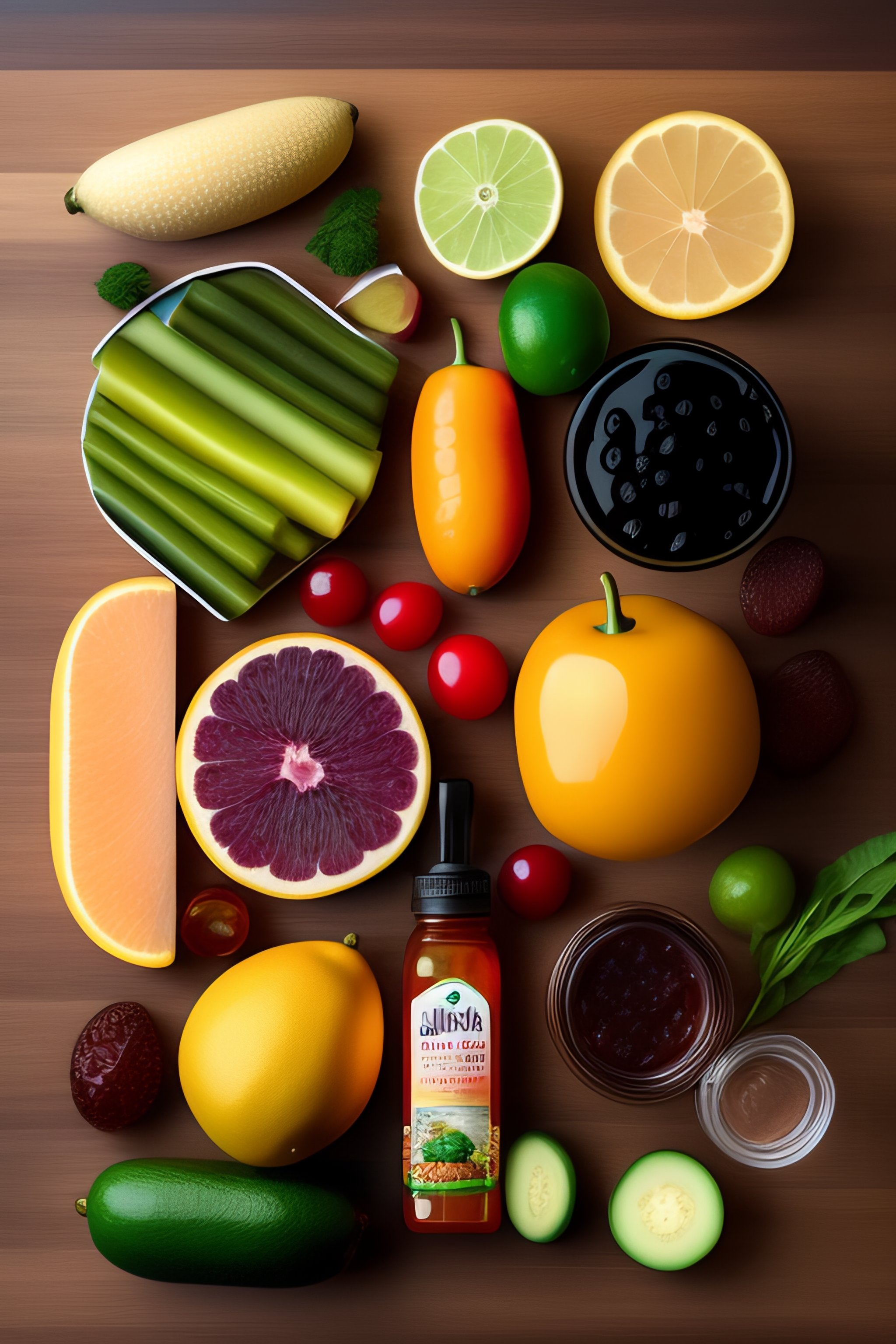 Lexica - Knolling, flat lay, Jams, pickles, Jelly