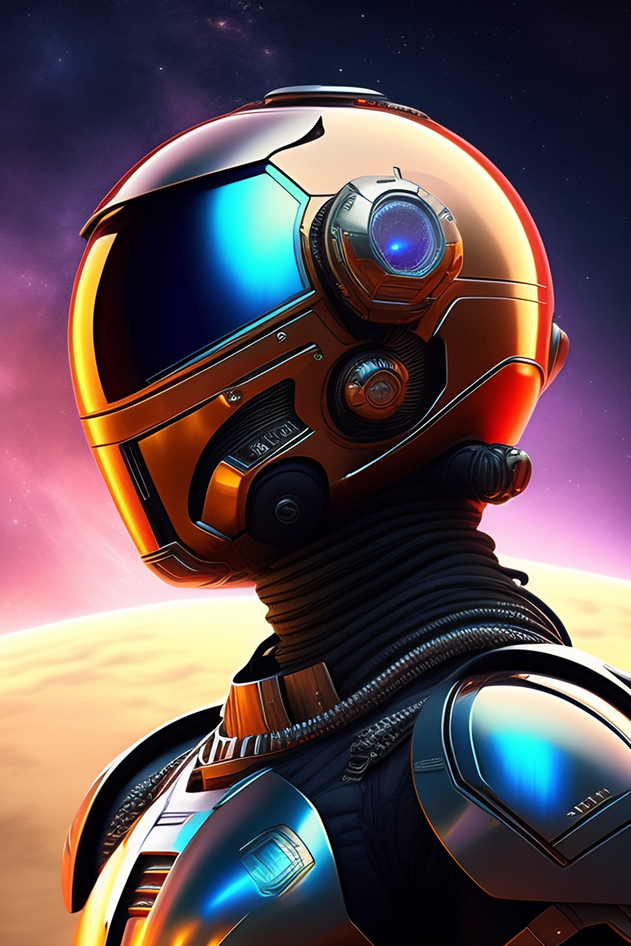 Lexica - Futuristic, high-tech, interstellar spaceship, holographic, cybernetic, robots, laser ...